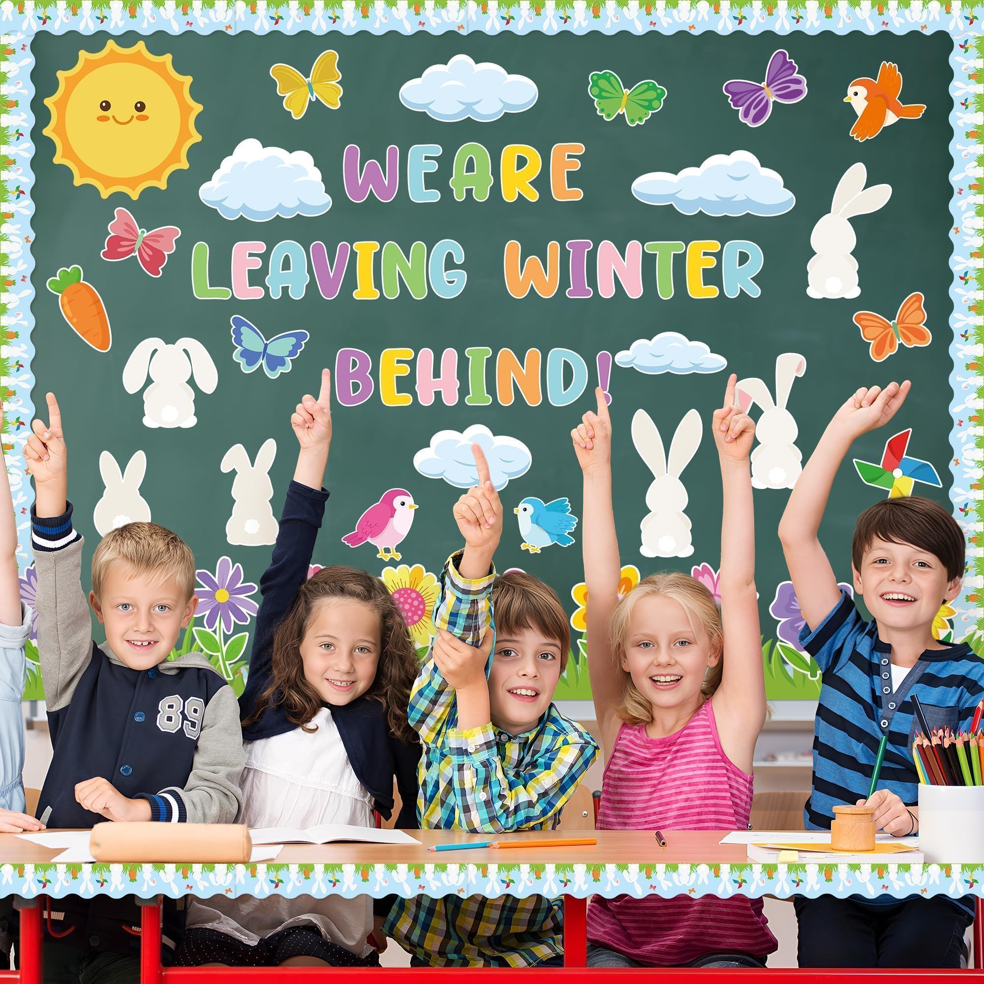 Snapklik.com : Winter Bunny Bulletin Board Cutouts Decorations - 144Pcs ...