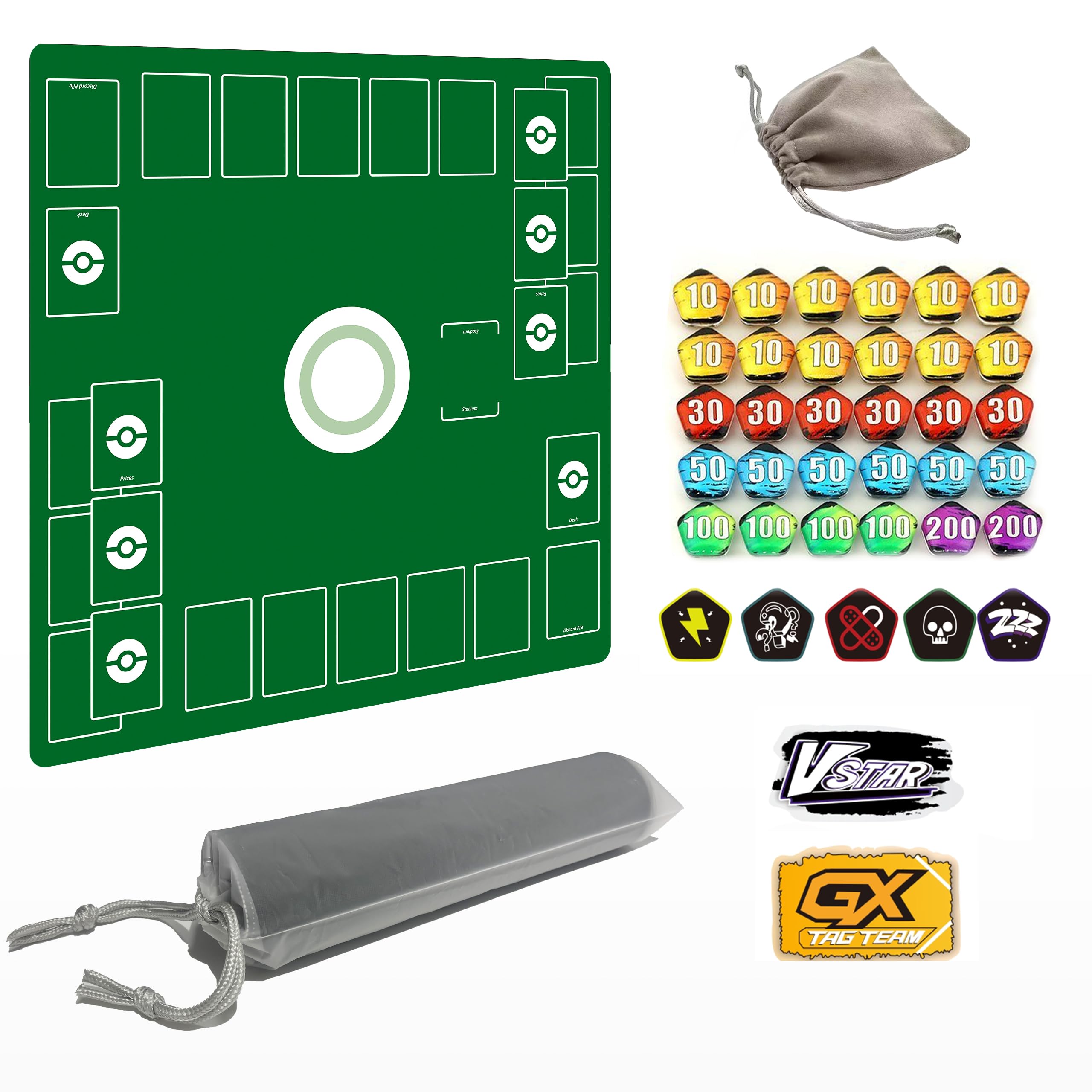 Amazon.com: Extalas Playmat for Pokemon Trading Card Game - 2 Player ...