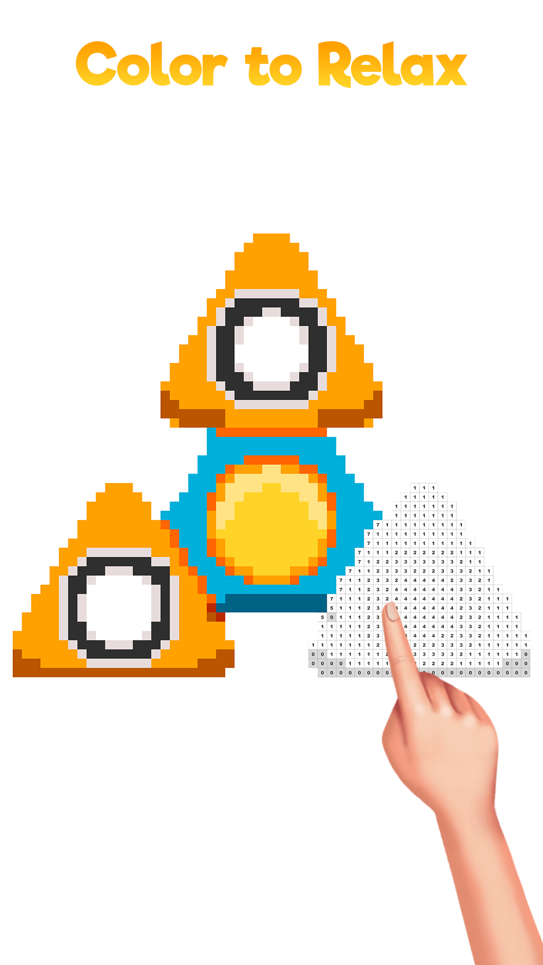 Pixel Art Triforce Fidget Spinner Pixel Art Color By Number Game