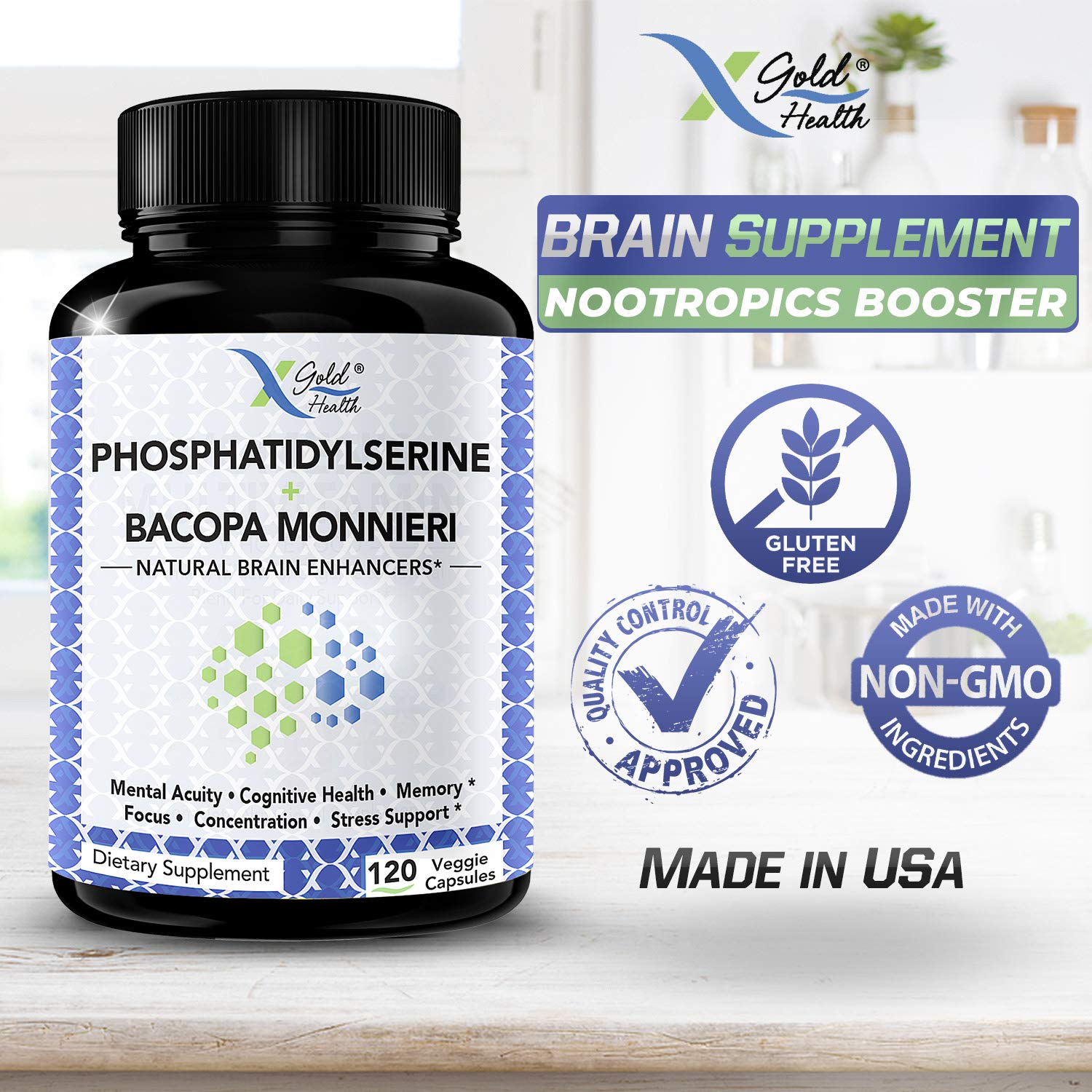 Snapklik.com : PhosphatidylSerine & Bacopa Monnieri 400 Mg 2 In 1 ...
