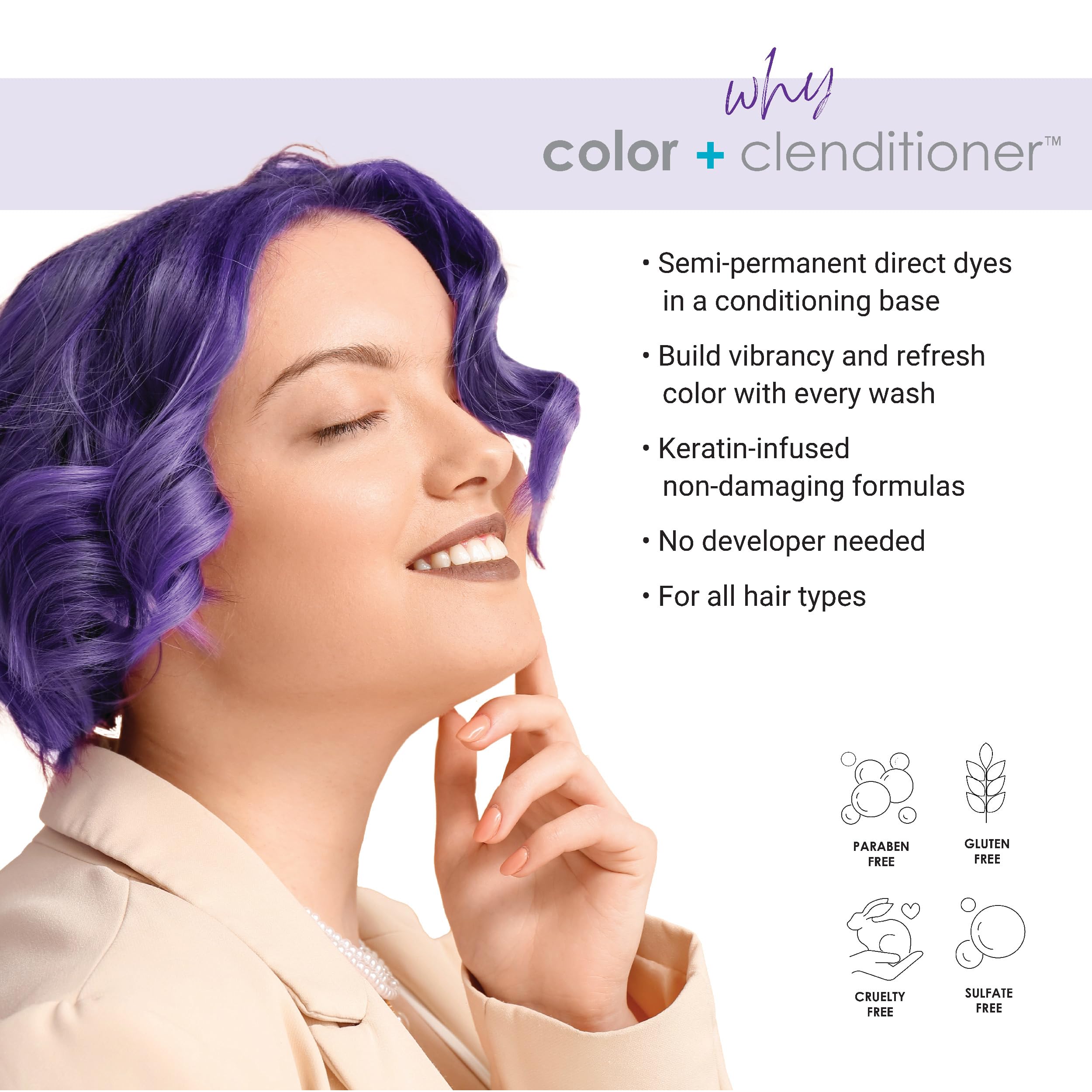 Snapklik.com : Keracolor Clenditioner PURPLE Hair Dye - Semi Permanent ...
