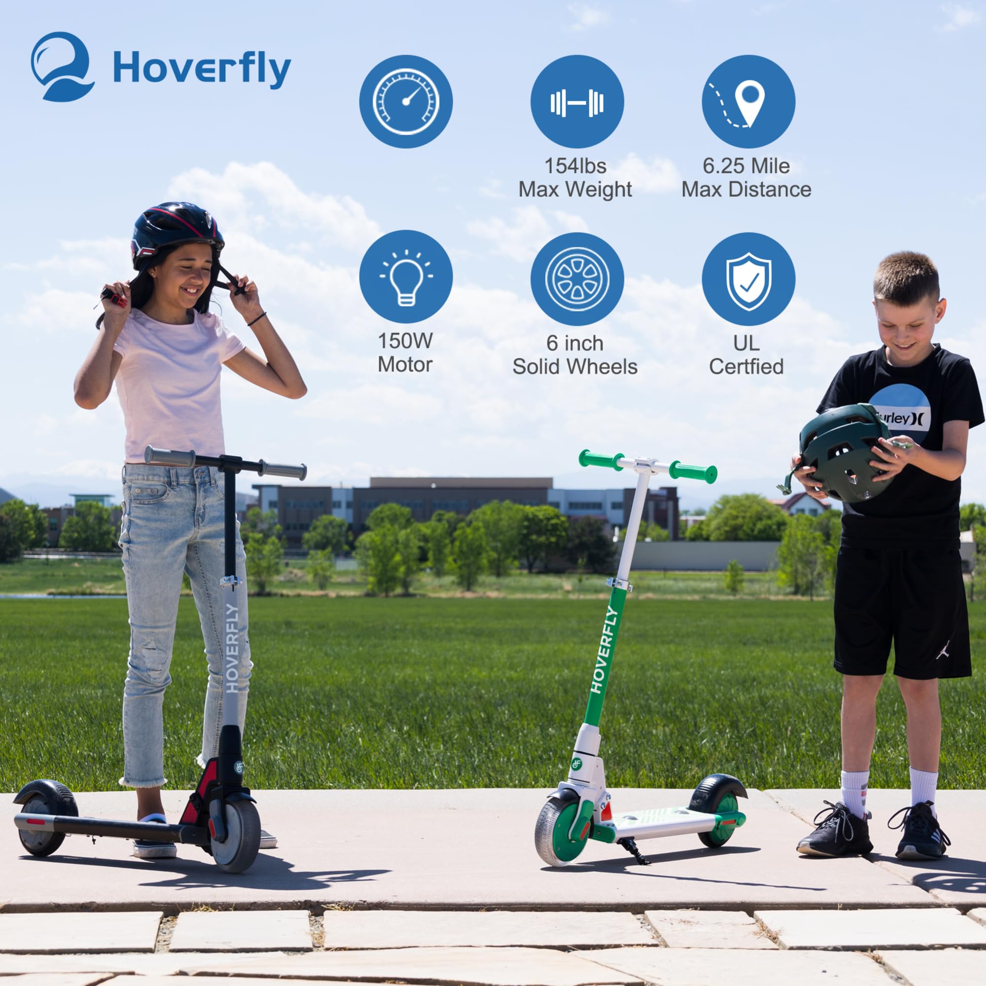 Snapklik.com : HOVERFLY GKS Lumios Kids Electric Scooter, 6" LED Flash ...