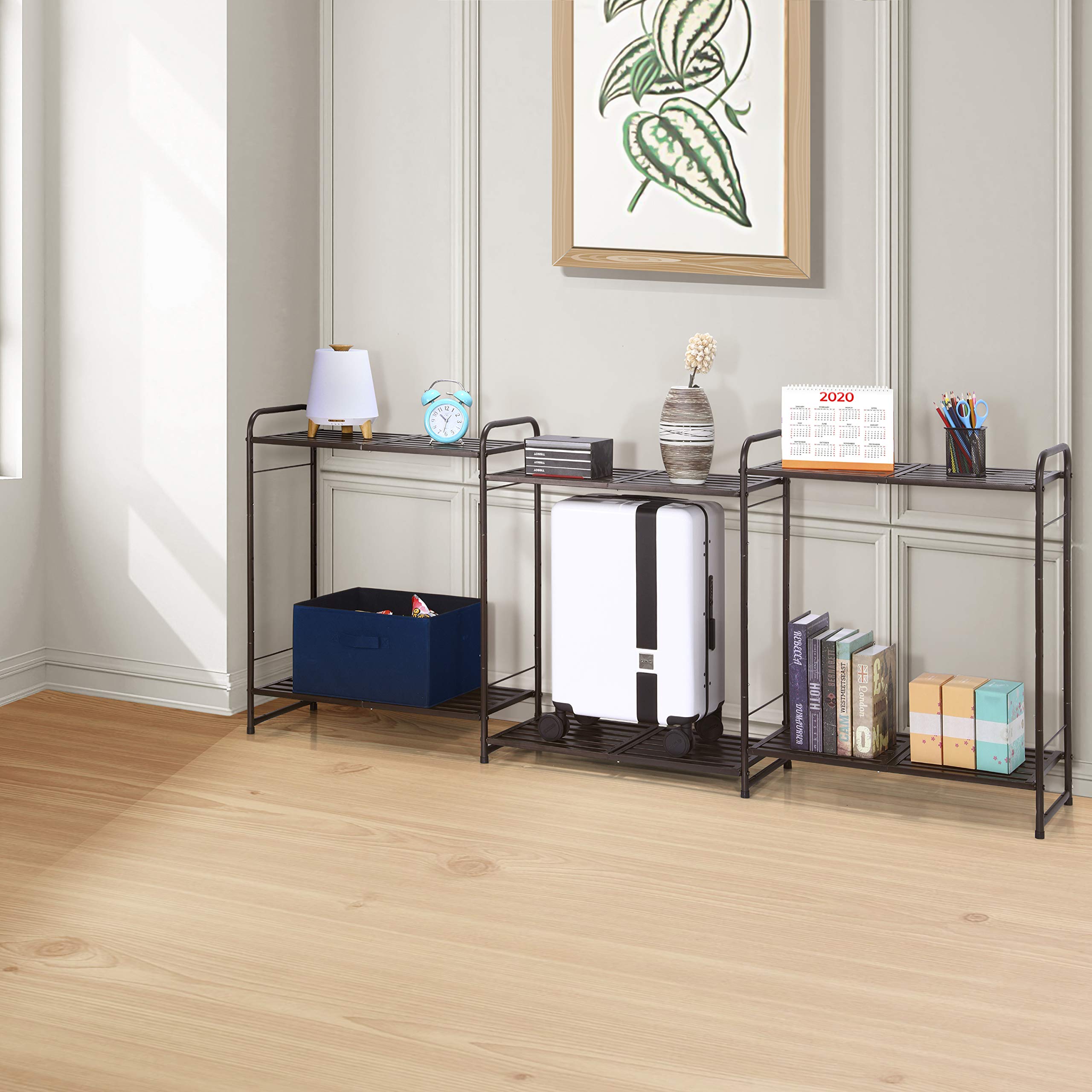 Simple Trending 3-Tier Stackable Shelving Unit Storage Rack, Expandable ...