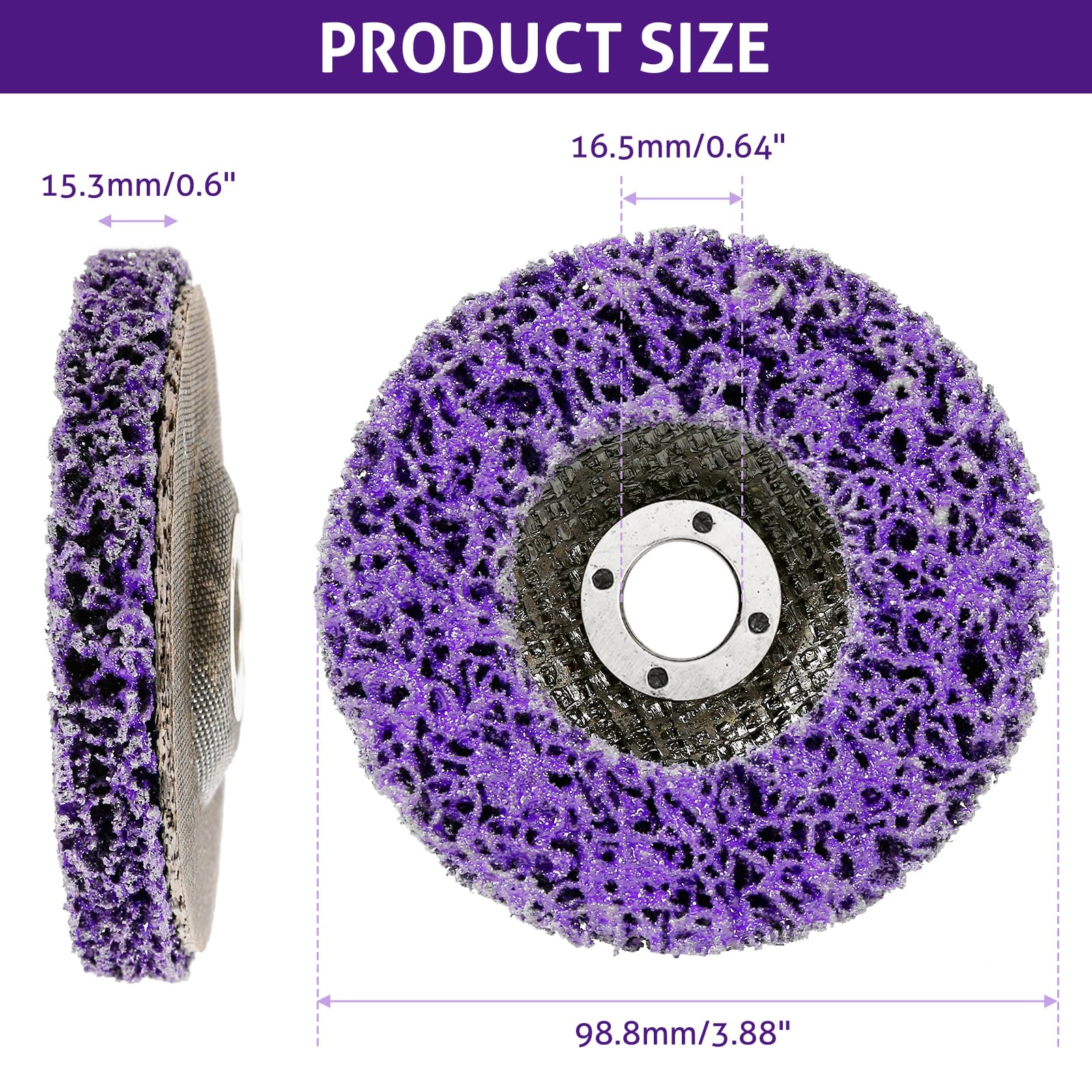 Snapklik.com : WICHEMI 10 Pack 4 X 5/8 Strip Disc Stripping Wheel For ...