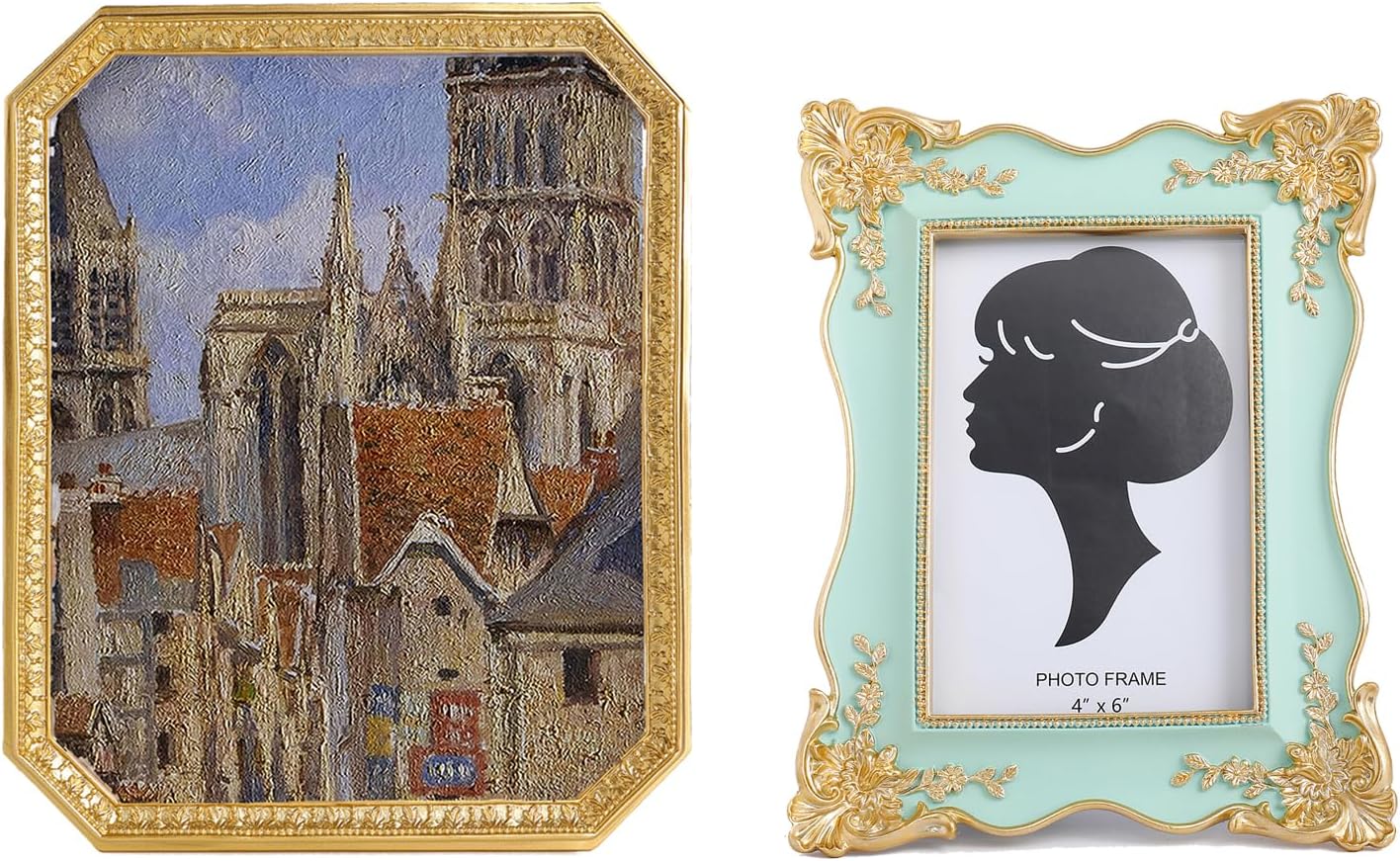 Amazon.com - SIKOO Vintage 5×7/4x6 Gold Picture Frame Antique Ornate ...