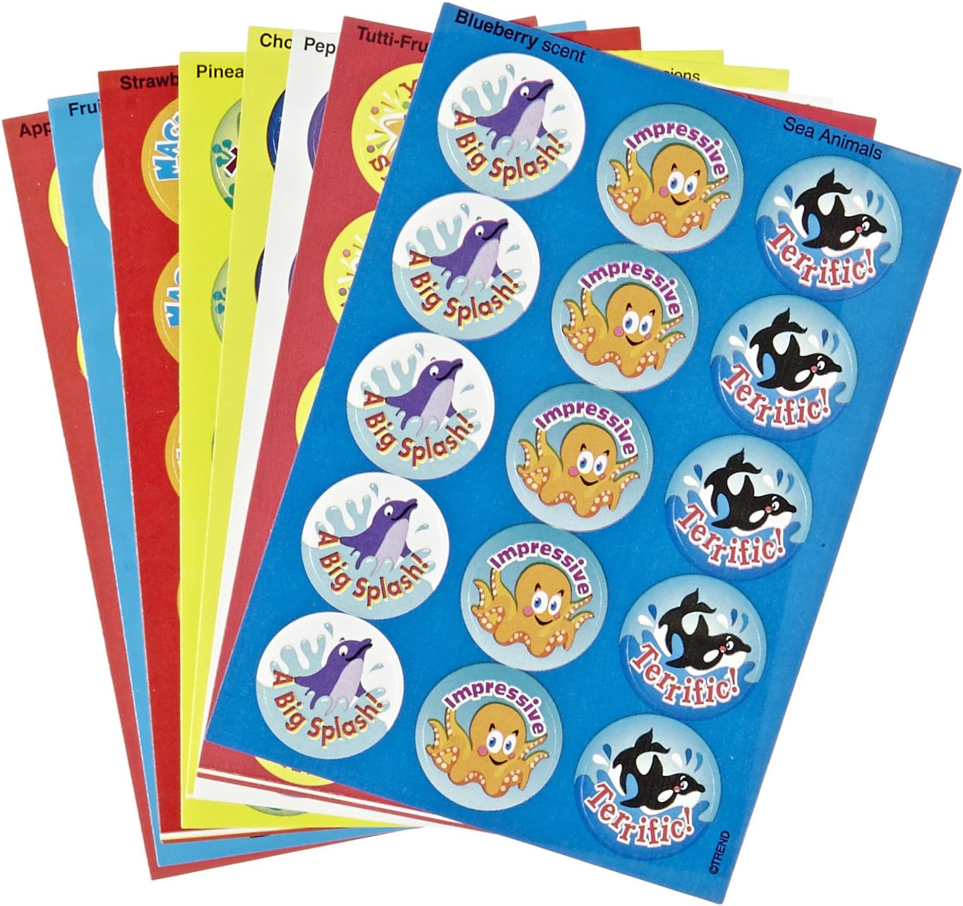 Trend Enterprises TEPT6480 Praise Word Stinky Stickers Round Scratch trend-enterprises-tept6480-praise-word-stinky-stickers-round-scratch