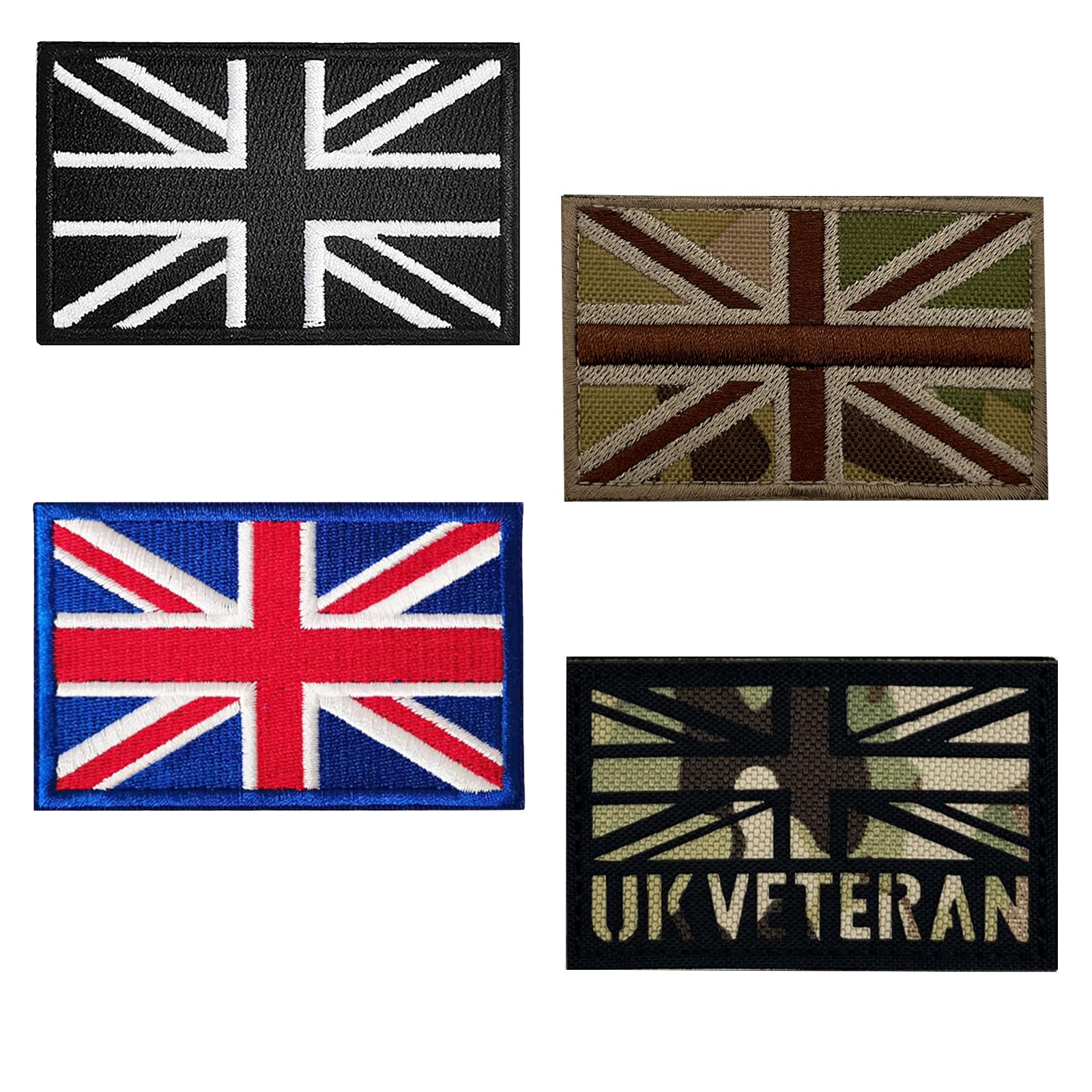 Geebymol 4Pcs British Union Jack Patch Tactical British Union Patches ...
