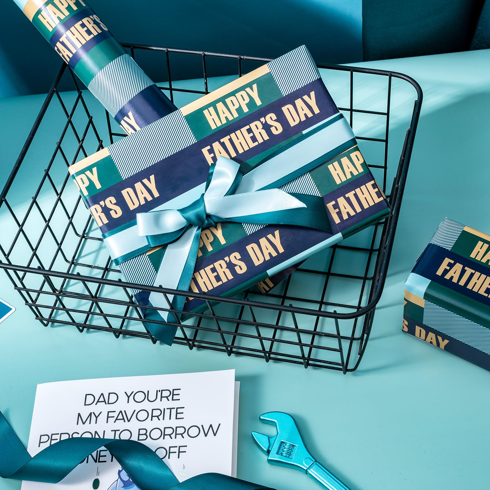 Snapklik.com : Fathers Day Wrapping Paper Roll, Happy Fathers Day ...