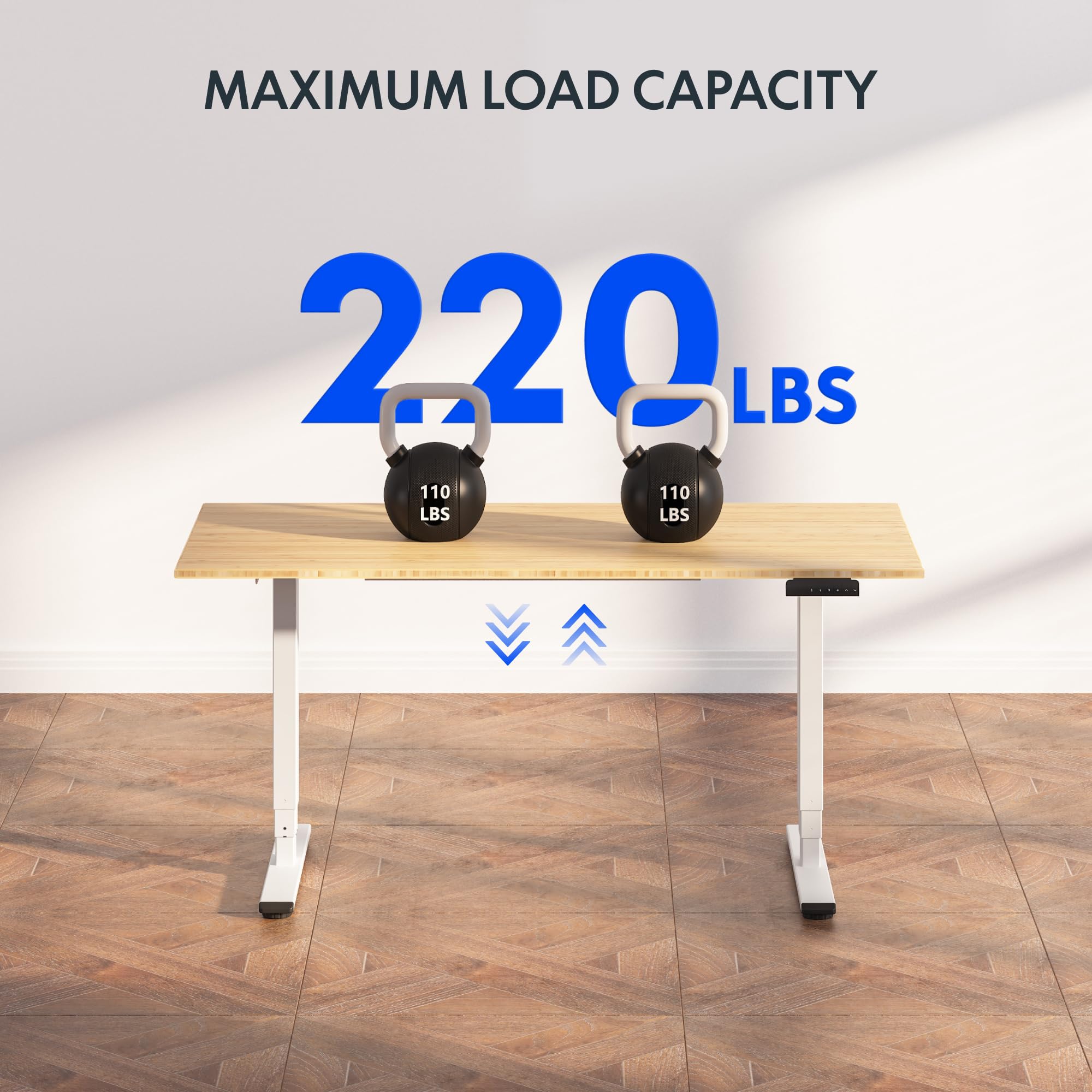Snapklik.com : FlexiSpot E6 Bamboo 3-Stage Dual Motor Electric Standing ...