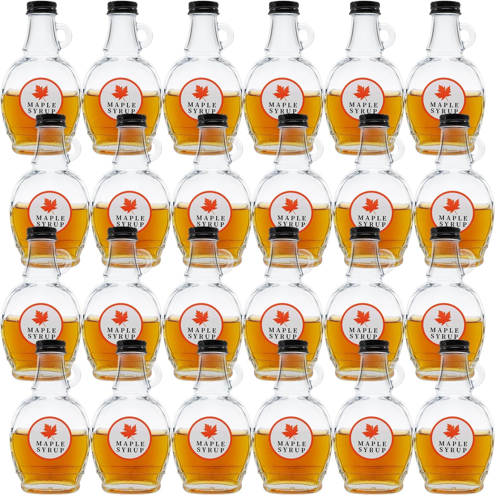 Amazon.com: zsccxq 5 oz Maple Syrup Bottles with Loop Handle Black ...