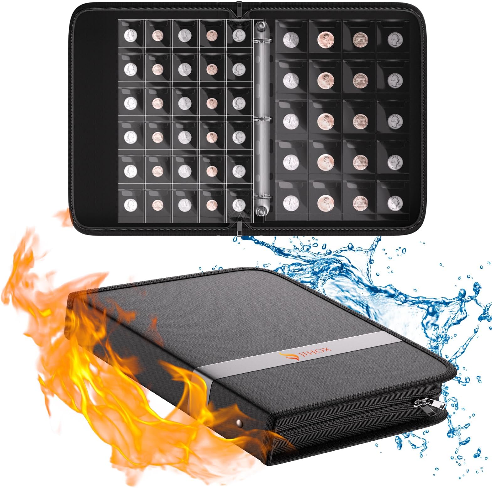 Amazon.com: Fireproof Box & Fireproof Coin Collection Book Holder for ...