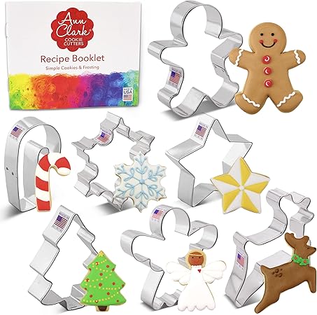 Christmas Cookie Cutters 7-Pc. Set Made in USA by Ann Clark ...