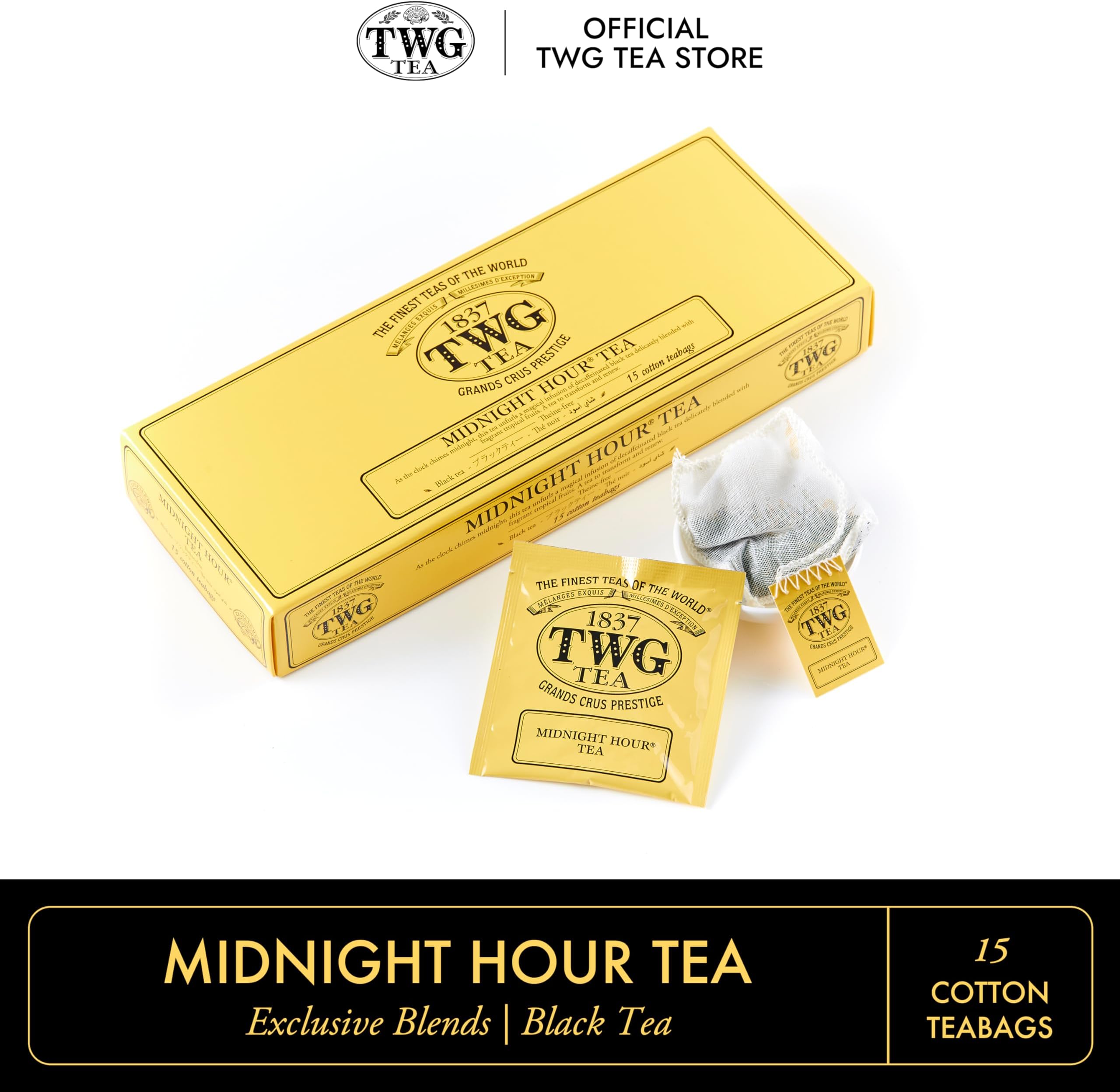 Amazon.com : TWG Tea | Midnight Hour Tea | Black Tea | Fragrant Tropical Fruits | 15 Hand Sewn ...