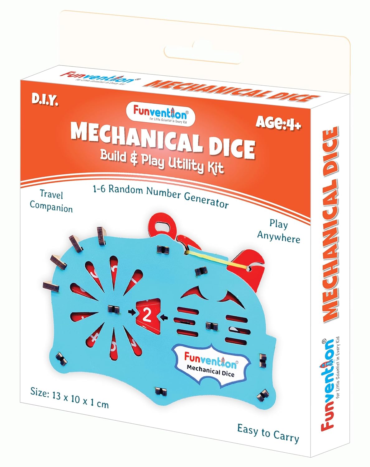 Buy Funvention DIY Mechanical Dice (1 to 6) Random Number Generator ...