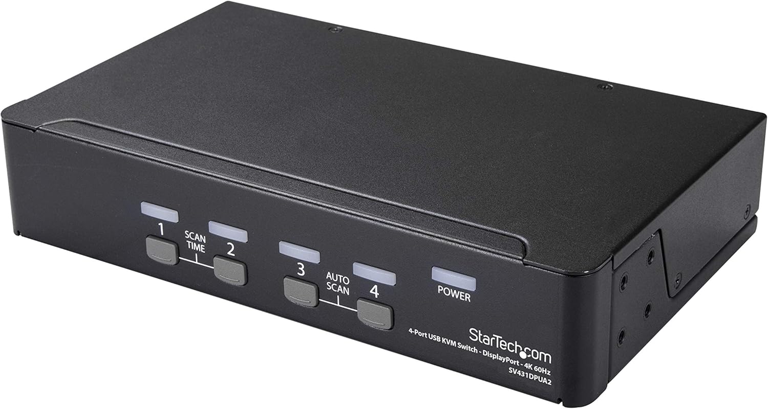 Amazon.com: StarTech.com 4 Port DisplayPort KVM Switch - 4K 60Hz ...