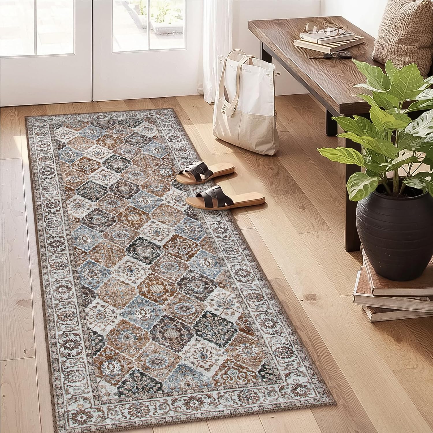 Amazon.com: Seavish 2x6 Rug Runners for Hallways Non Slip Low Pile ...