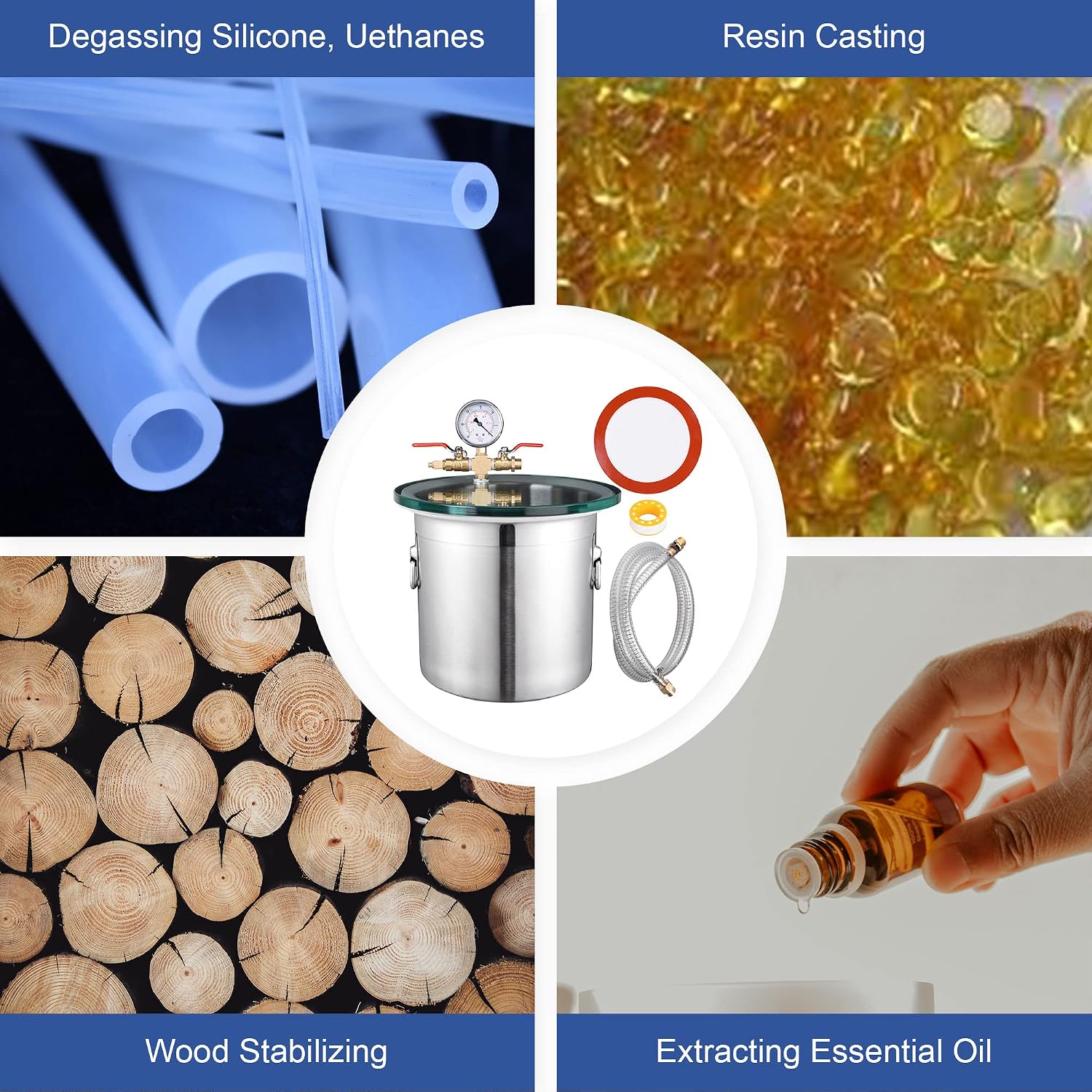3 Gallon Vacuum Chamber Kit Stainless Steel Vacuum Bahrain | Ubuy