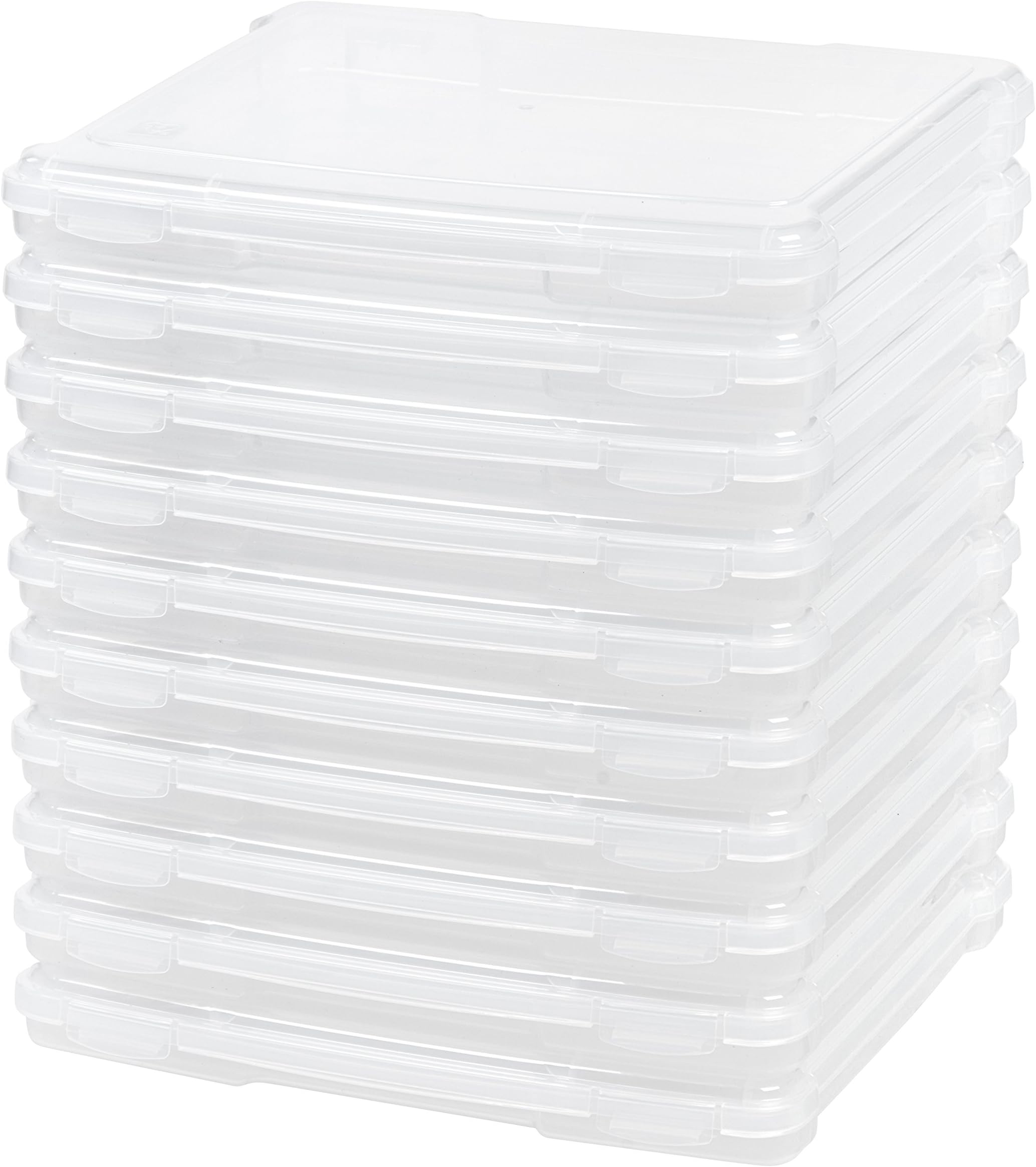 Amazon.com: PerKoop 6 Pcs Clear A4 File Box Document Plastic Storage ...