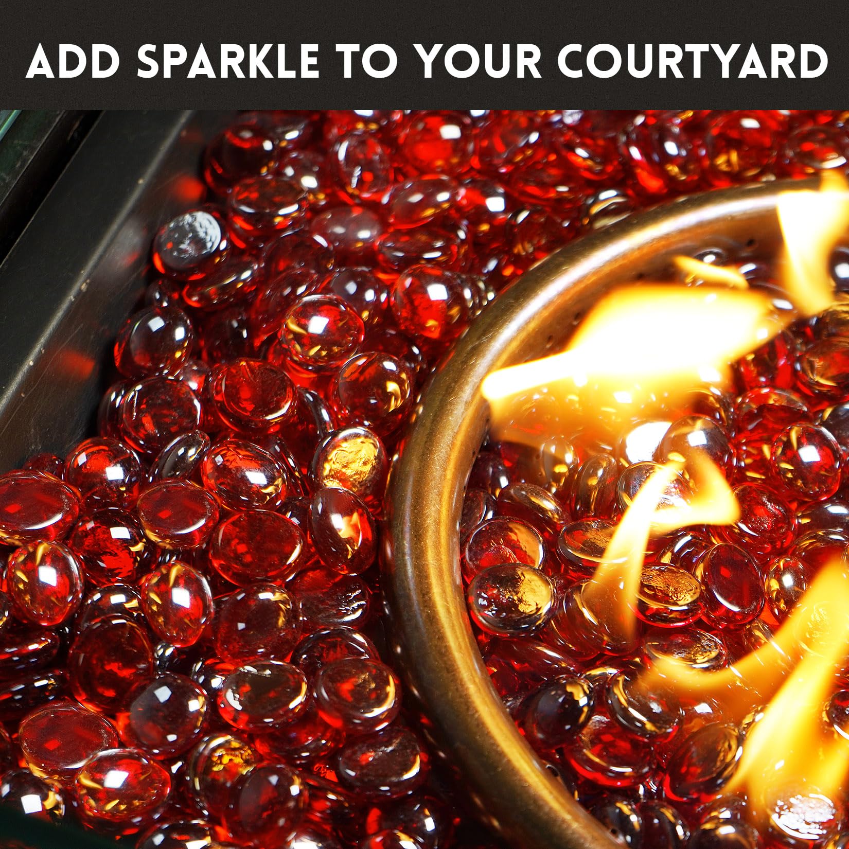 Snapklik.com : GasSaf Red Fire Glass Beads For Outdoor Fire Pit ...