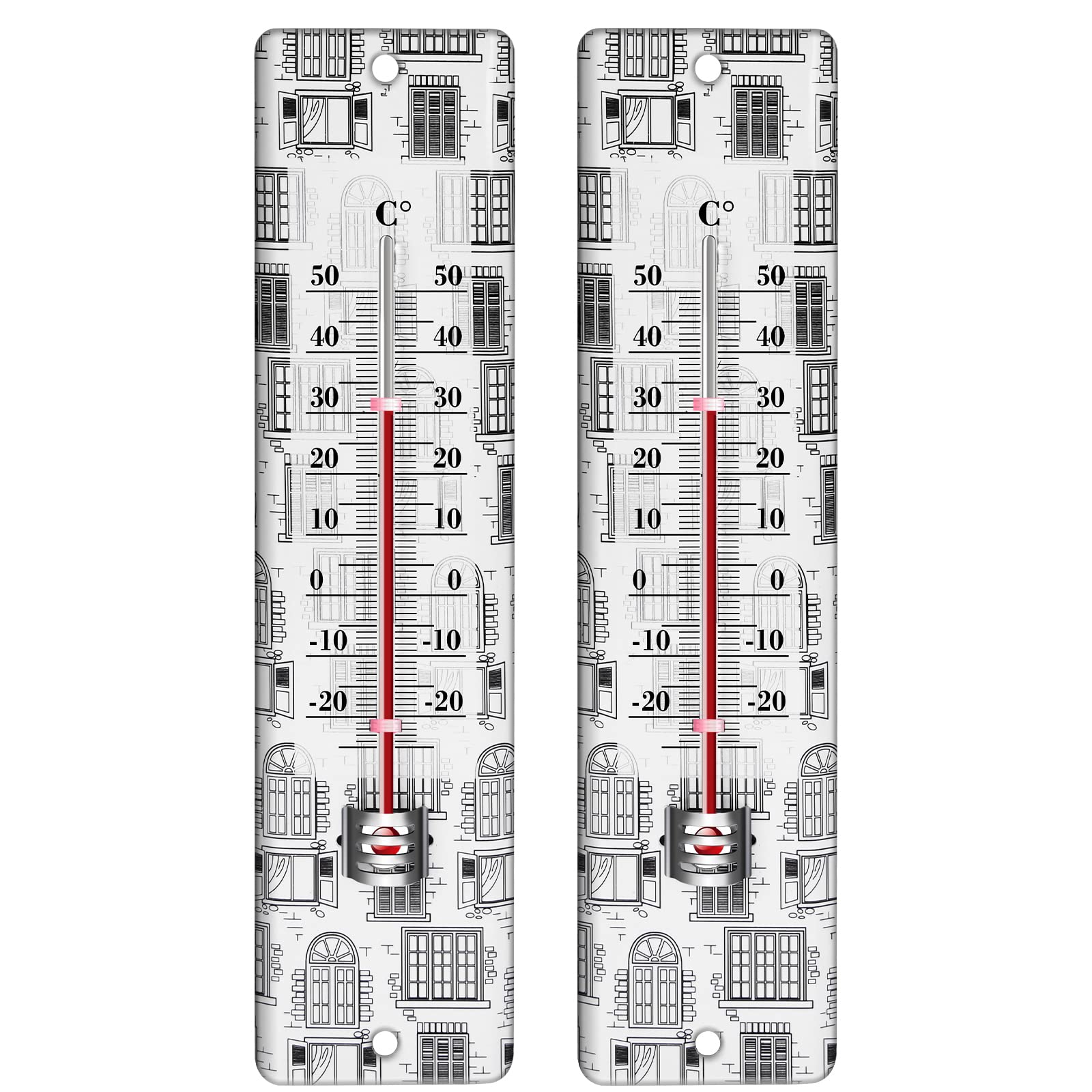 Amazon.com: Gardtech 2 Pack Vertical Thermometer, Indoor Outdoor Steel ...