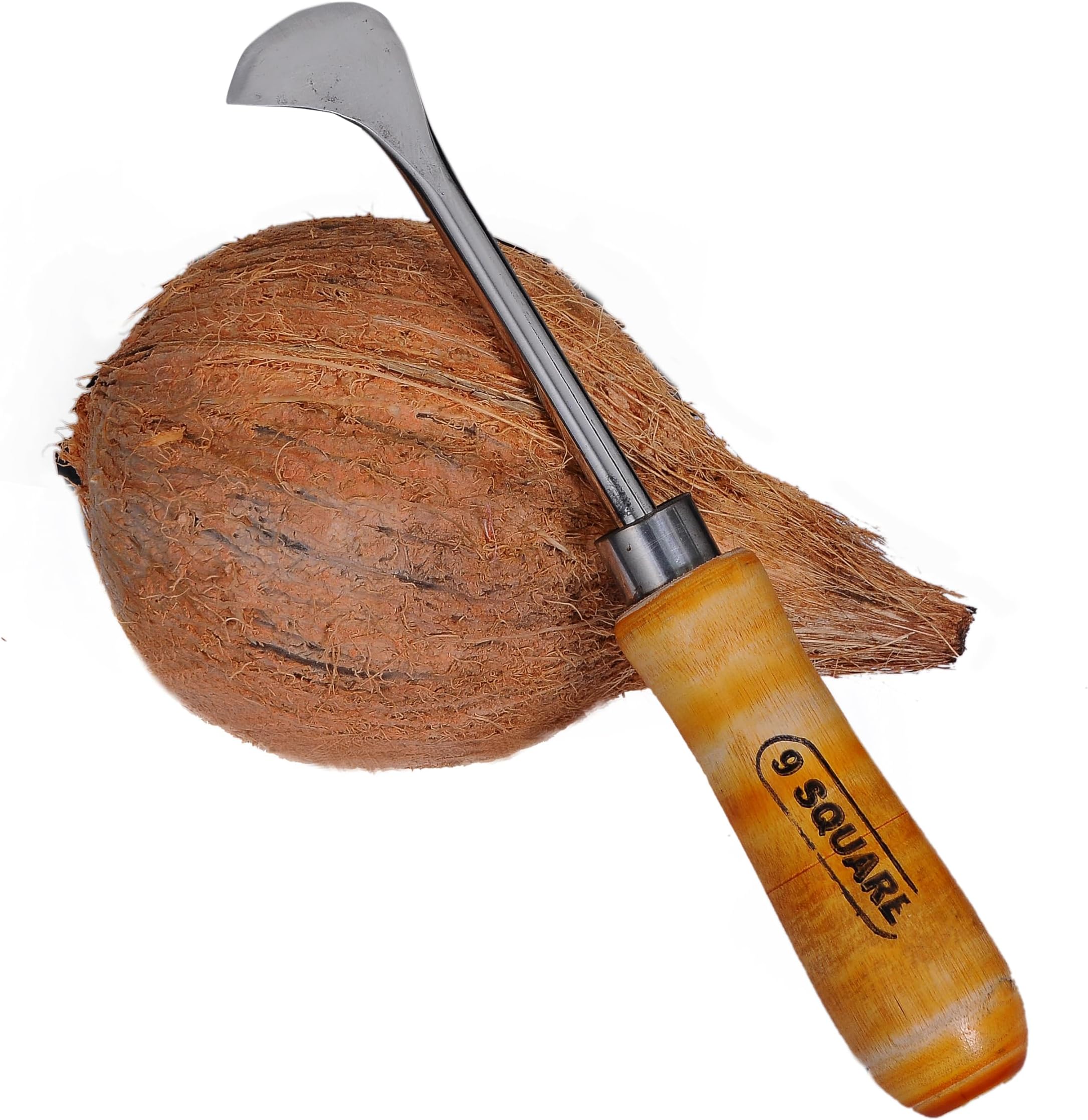 9 SQUARE Coconut Slicer | Cutter | Peeler | Chopper with Wooden Handle ...