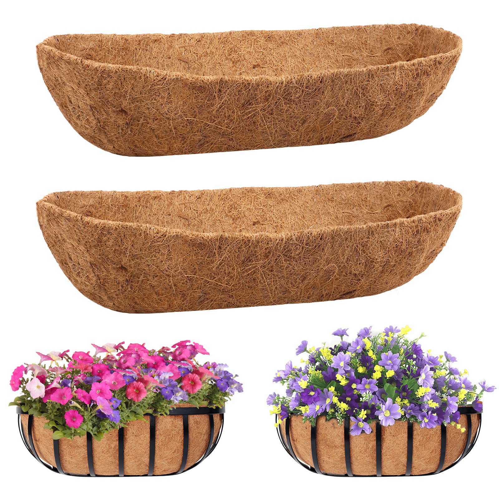 Snapklik.com : Legigo 2 Pack Trough Coco Liner For Planters- 30 Inch ...