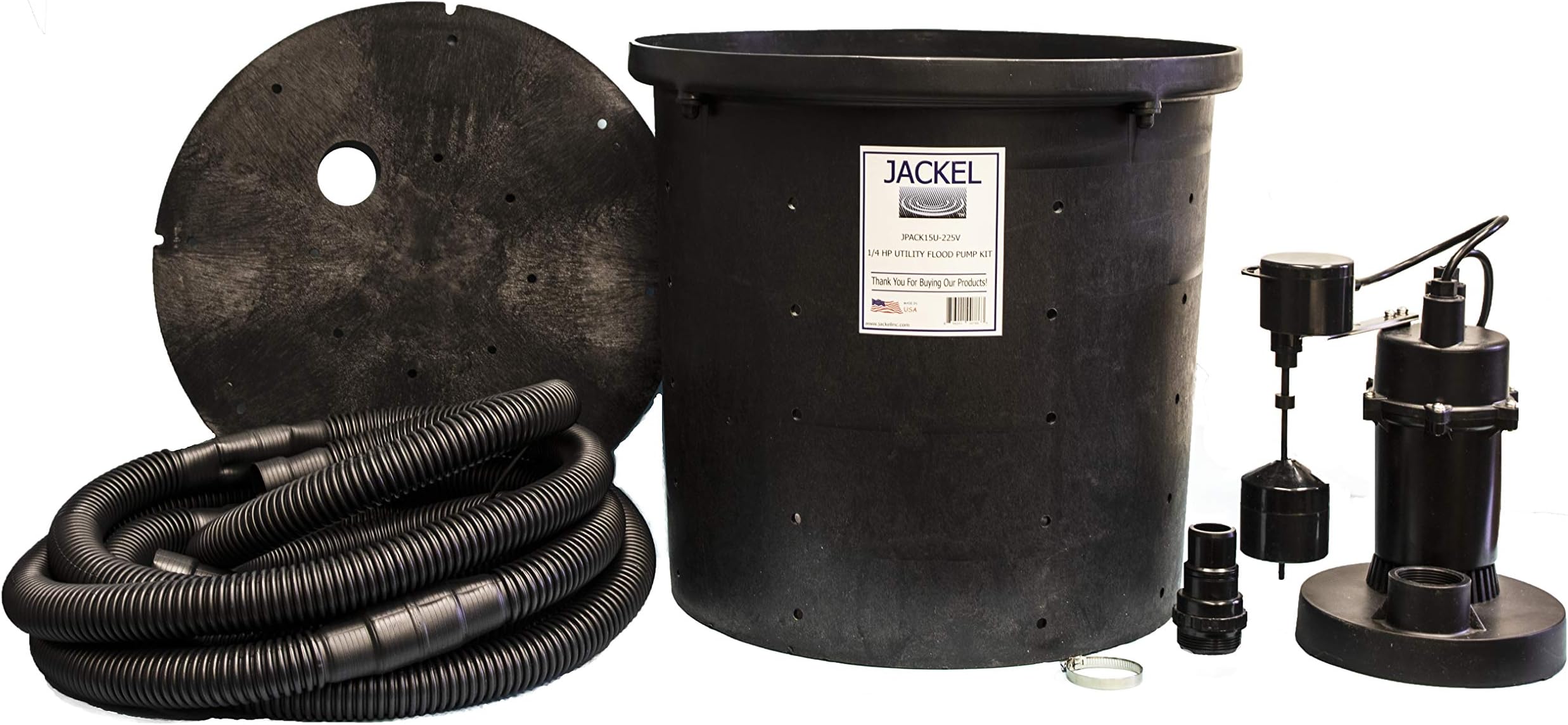 JACKEL 1/4 HP Utility Flood Pump Kit - Amazon.com