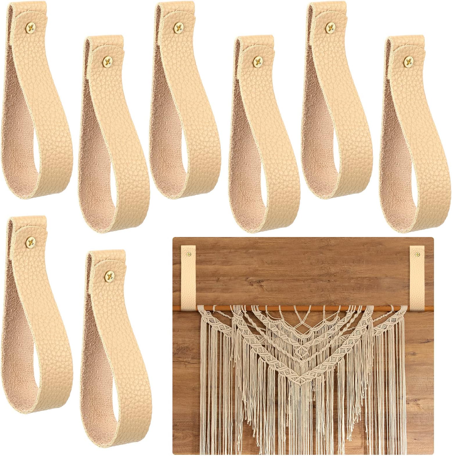 Amazon.com: AIERSA 10pcs Leather Curtain Rod Holder, Leather Curtain ...