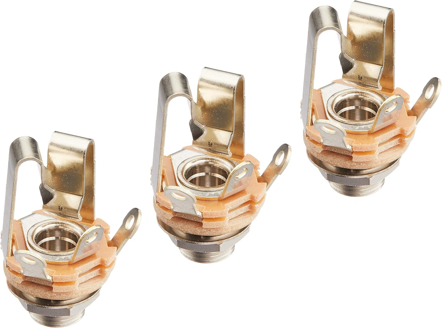 Amazon | 【Switchcraft】スイッチクラフト純正品 #12B ステレオフォンジャック ギター/エフェクター用定番品 3個セット | ケーブル用変換コネクター | 楽器・音響機器