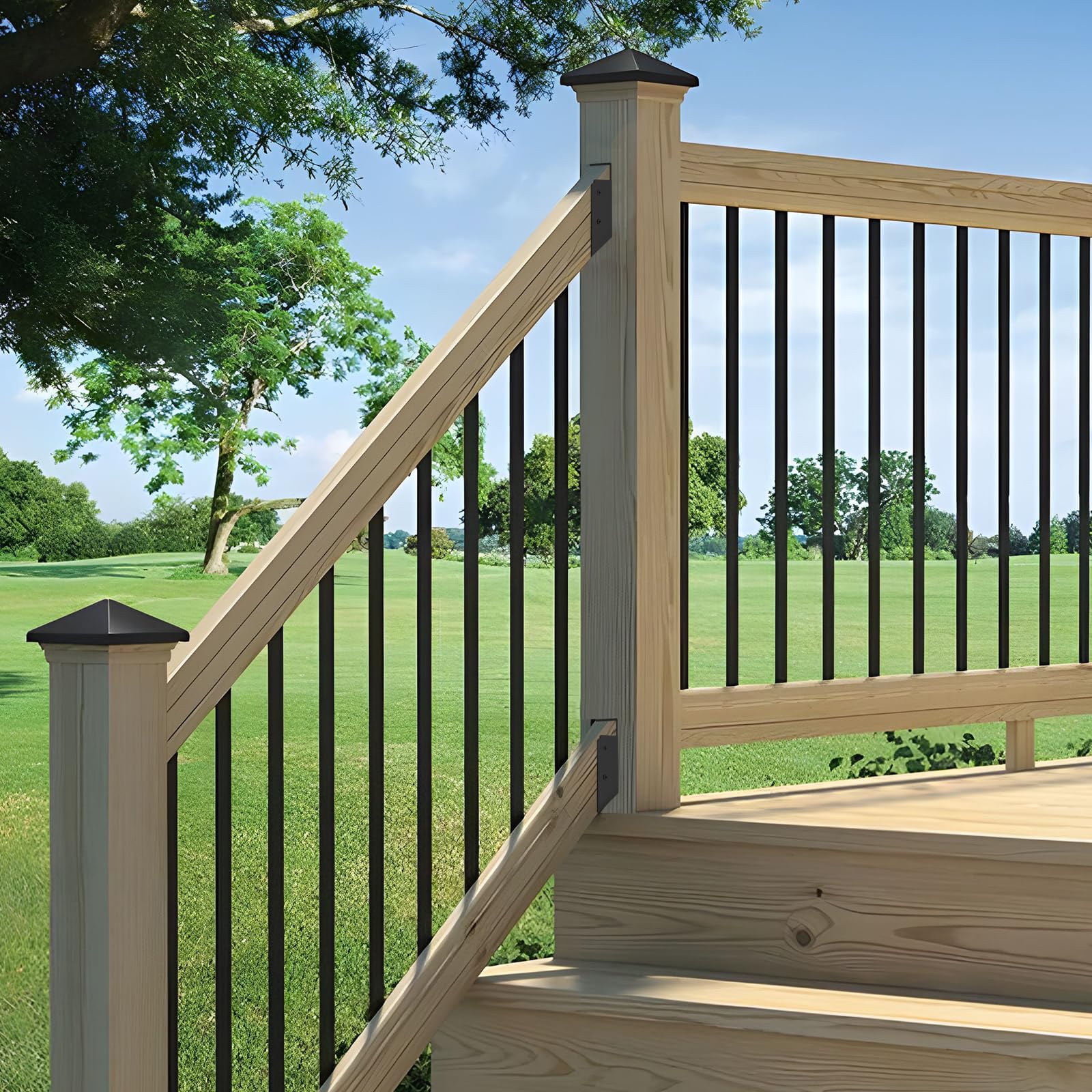 Snapklik.com : FMhotu 30 Stair Angle Stainless Steel Deck Railing ...