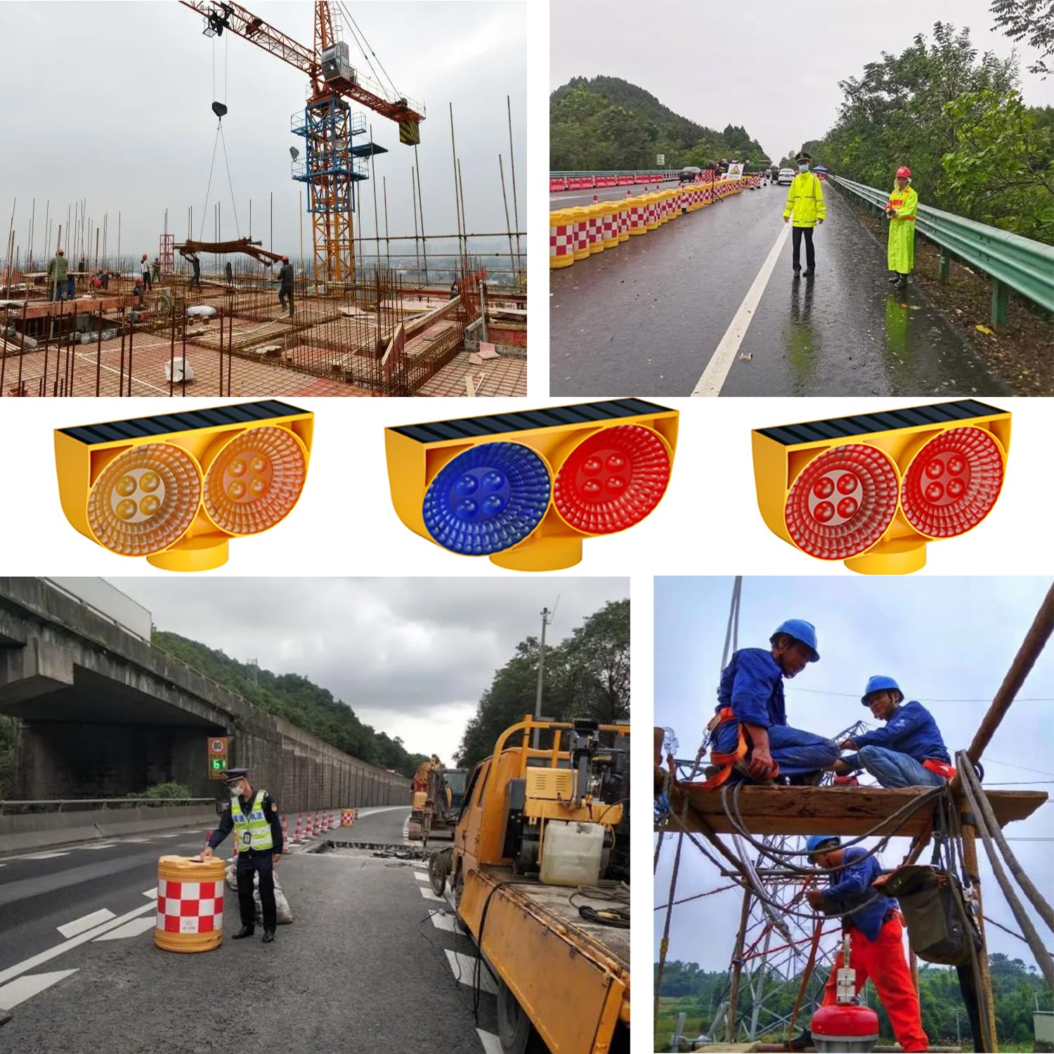 Snapklik.com : Solar Strobe Warning Light, Solar LED Construction Light, Solar Barricade Warning ...