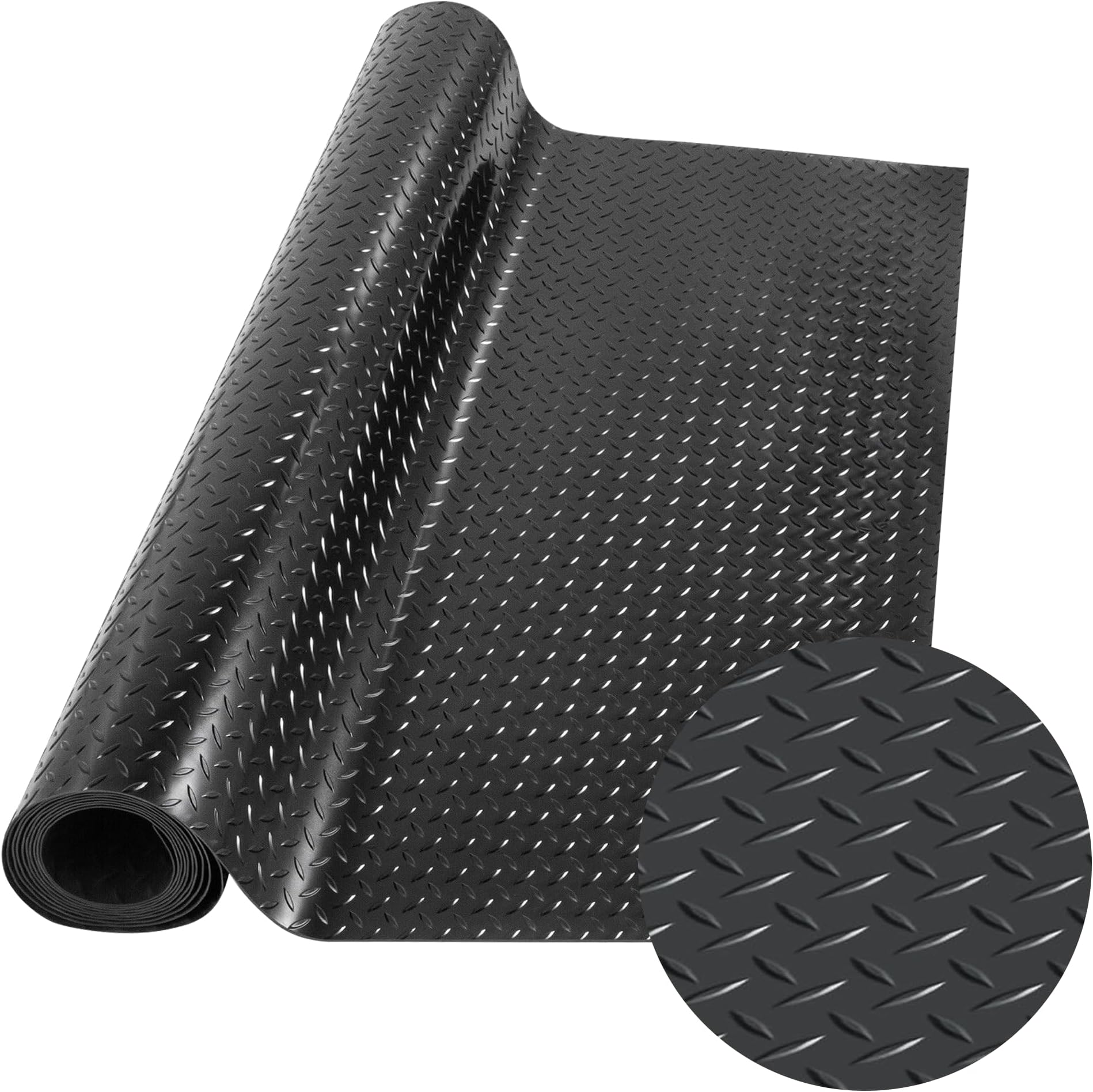 Amazon.com: Baoz Garage Floor Rubber Mat 16.4x3.3ft Anti-Slip Rubber ...