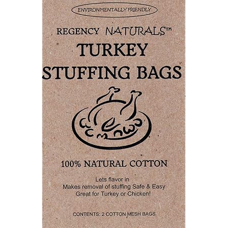Amazon.com: Regency Wraps Turkey Stuffing Bags, 100% Cotton Mesh Bag ...