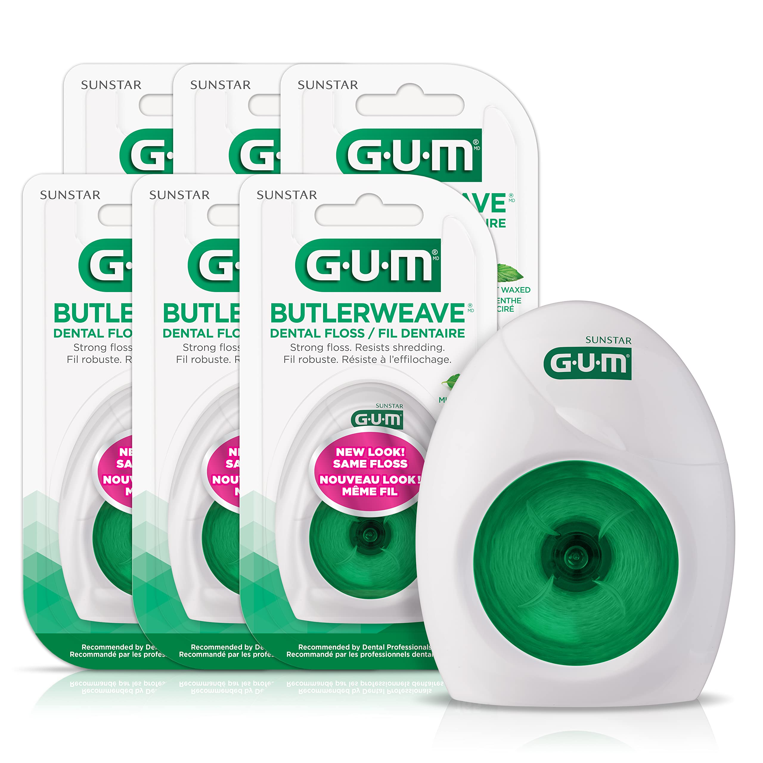 GUM ButlerWeave® Mint, Waxed String Floss 165M X Pack of 6 : Amazon.ca ...