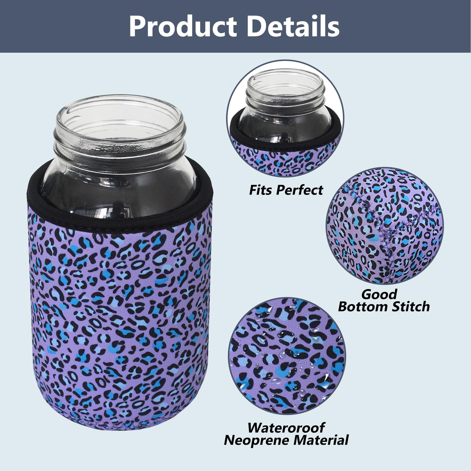 Snapklik.com : Xumbtvs 32oz Wide Mouth Mason Jar Sleeve, 4 Pcs ...