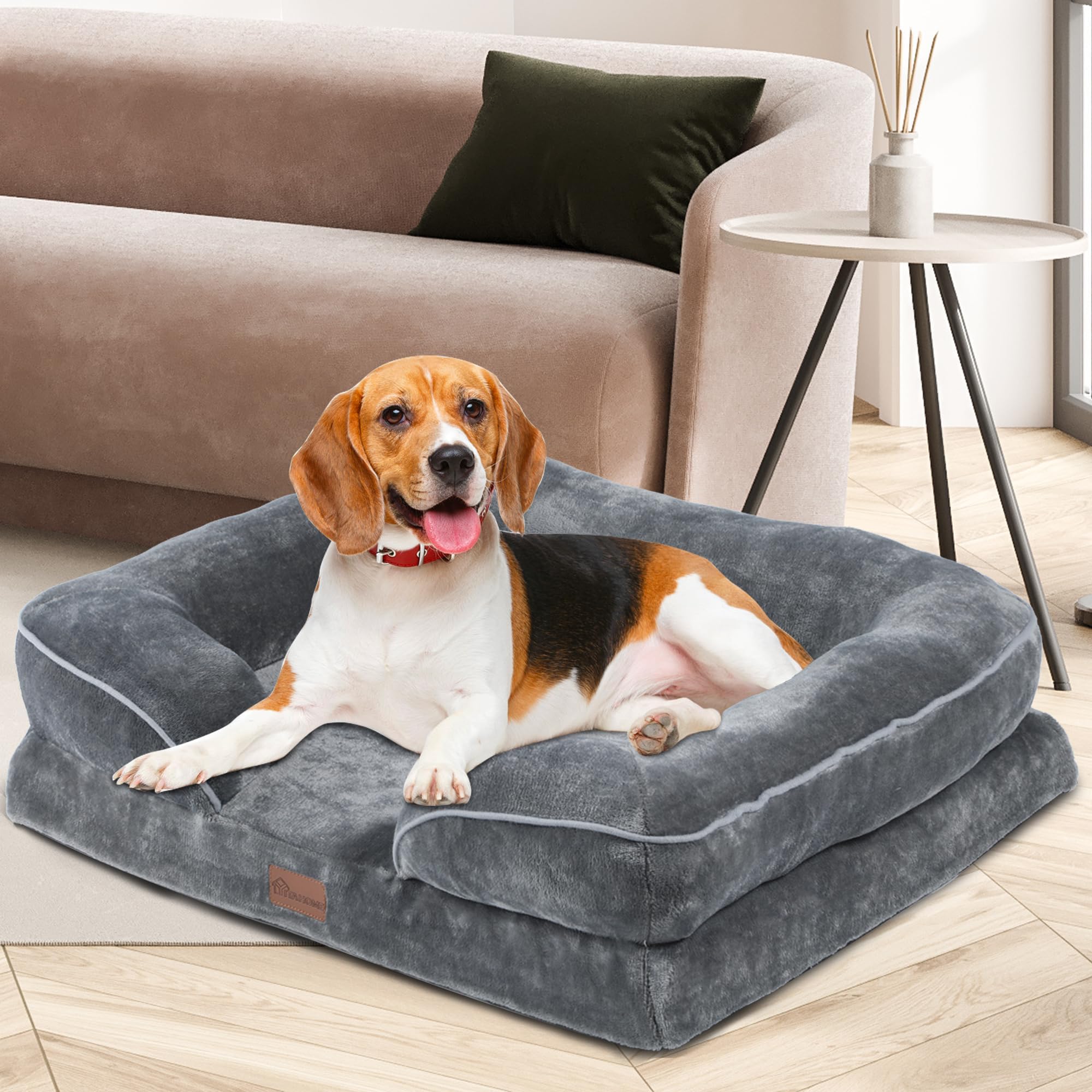 Amazon.com : EHEYCIGA Memory Foam Orthopedic Dog Bed Medium Size Dog ...