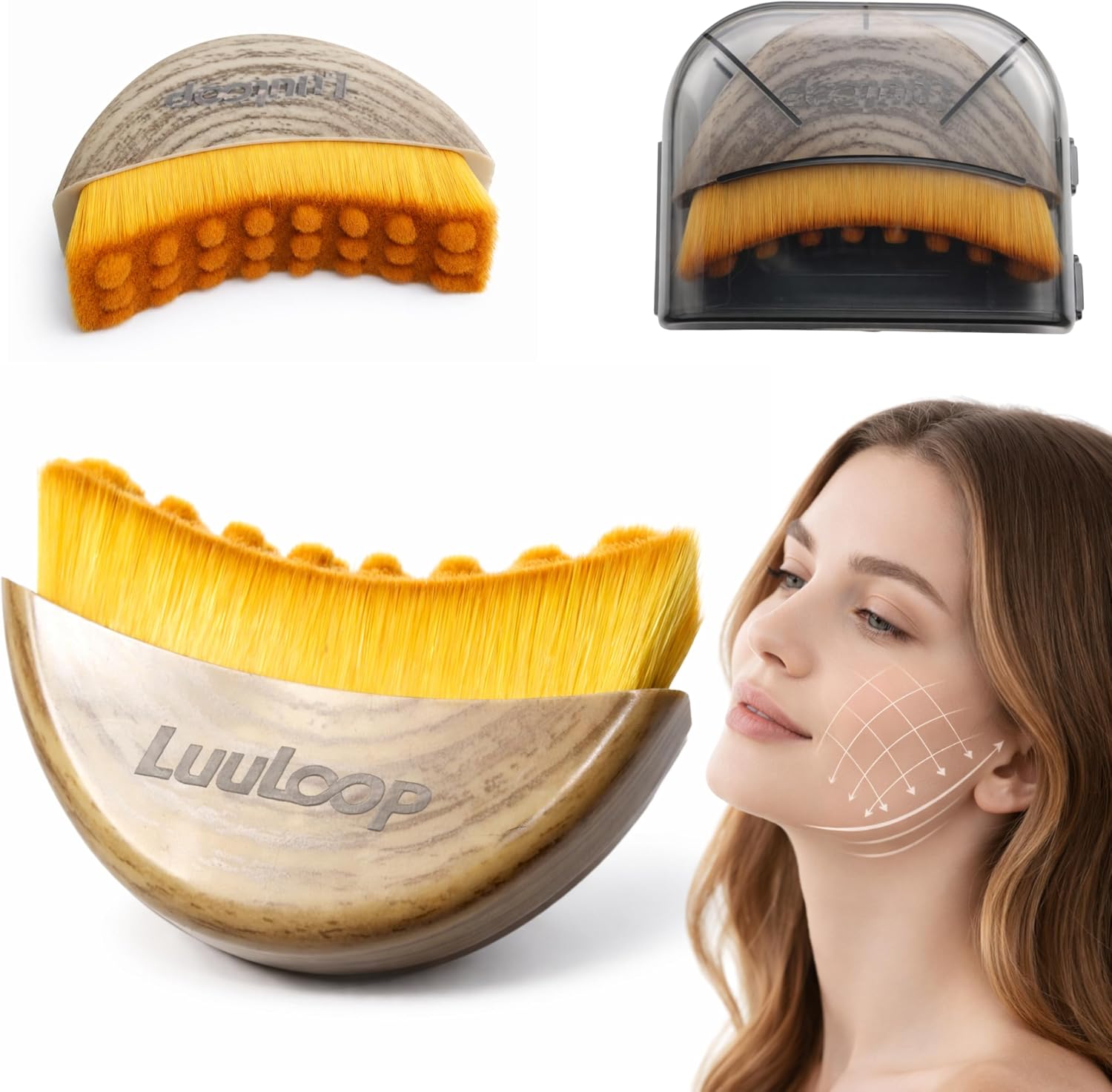 Amazon.com: Lymphatic Contour Face Brush for Facial Massage & Sculpting ...