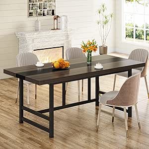 Amazon.com - Tribesigns Dinning Table for 6 People, 70 inches Home ...