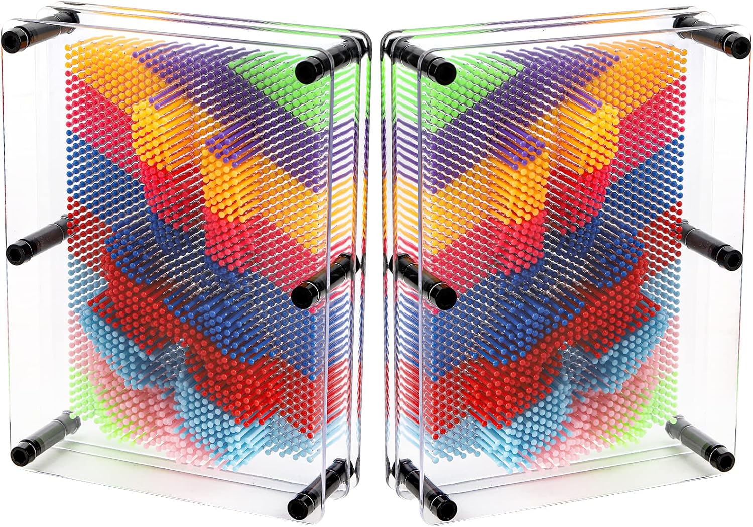 Hacaroa 2 Pack 3D Pin Art Toy, 8"x6" Plastic Pin Art Board Desk Toy ...