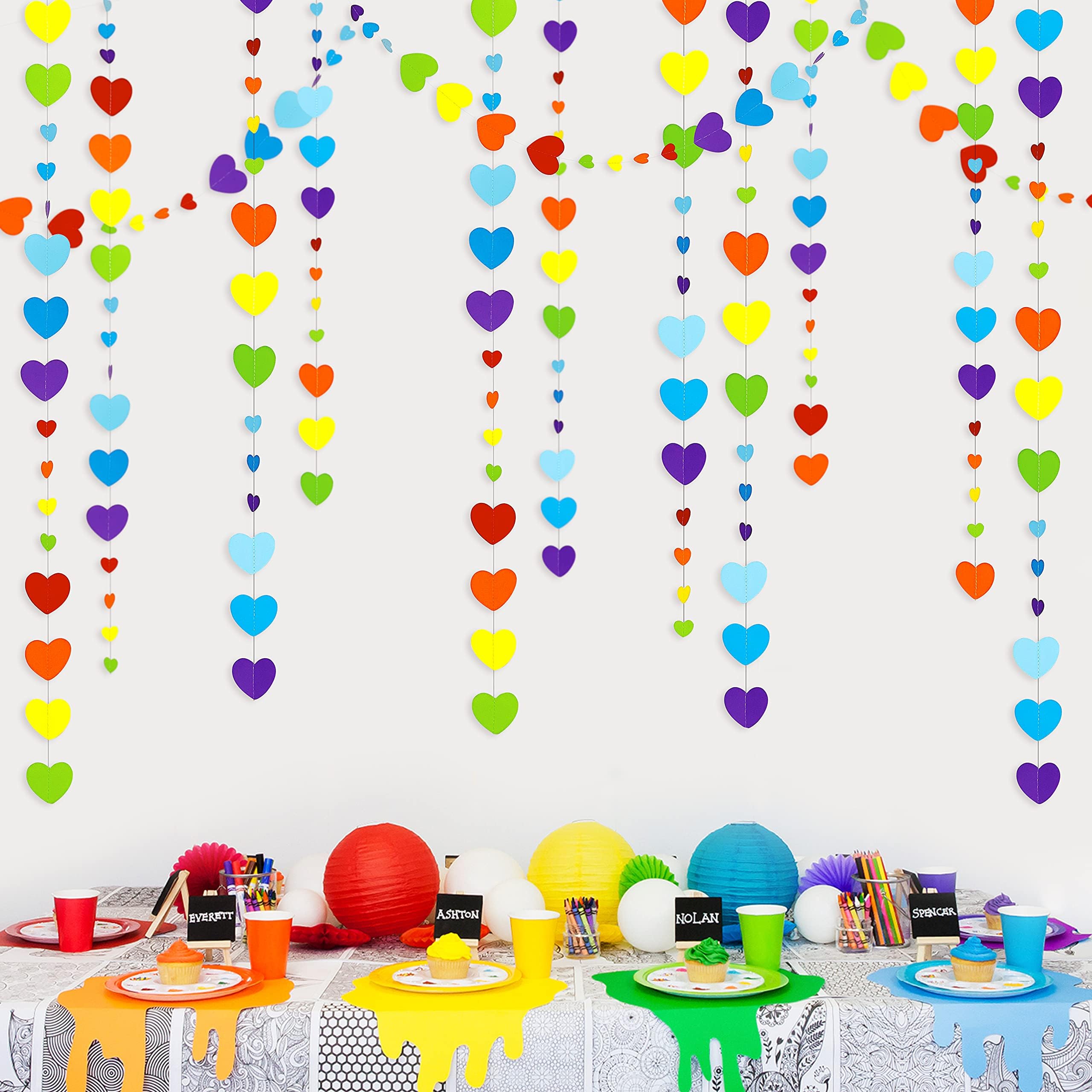 Amazon.com: Spiareal Hanging Rainbow and Cloud Ceiling Decorations ...