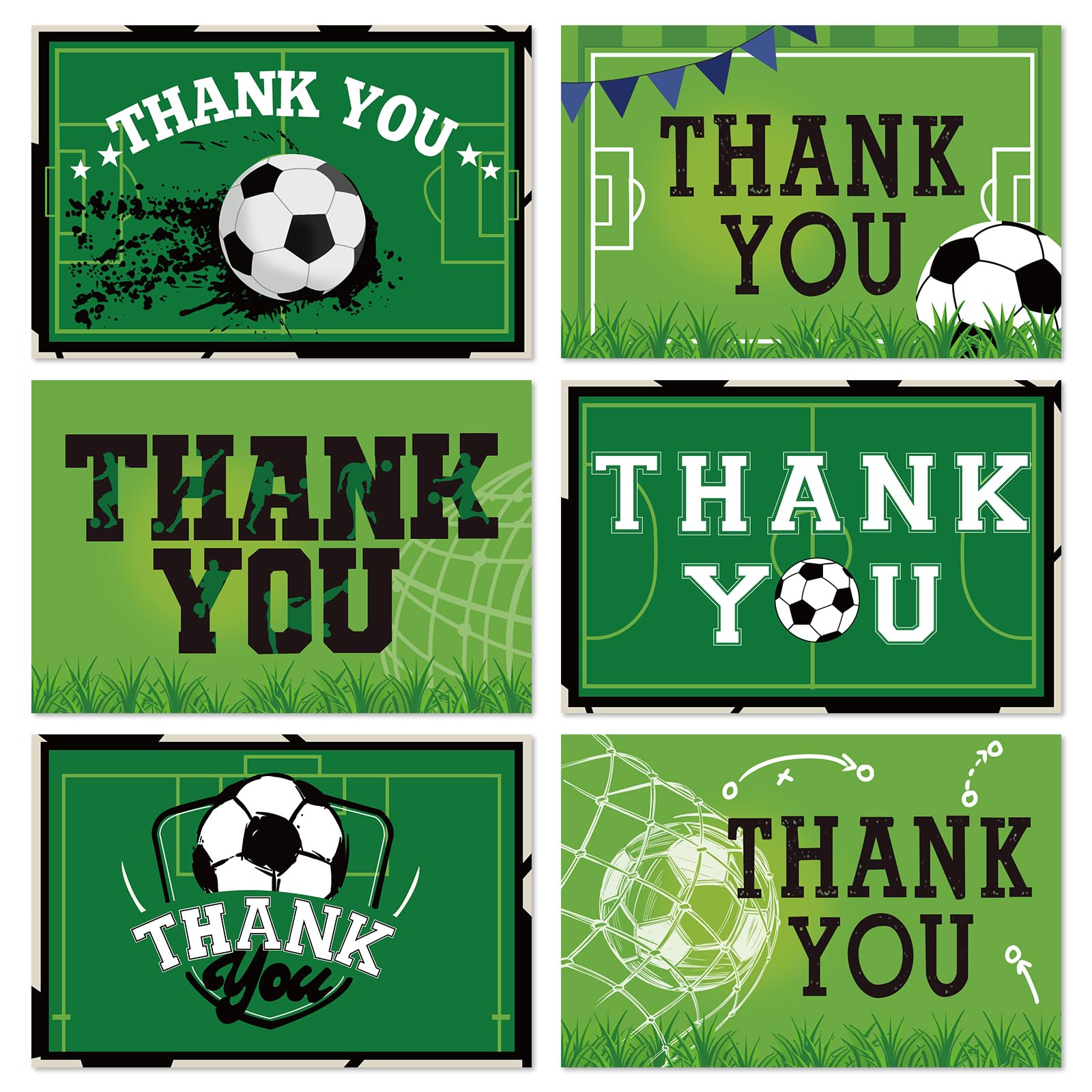 Amazon.com : Whaline 36 Pack Football Thank You Cards with Envelopes ...