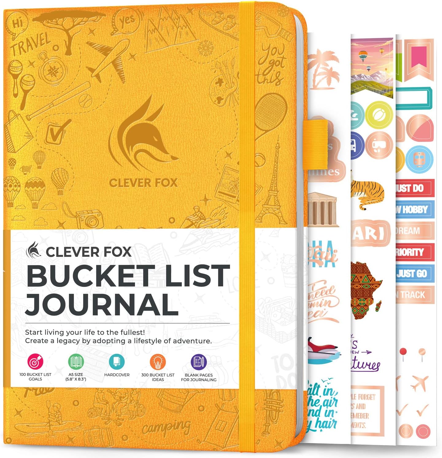 Amazon.com : Clever Fox Bucket List Journal – Inspirational Book for ...