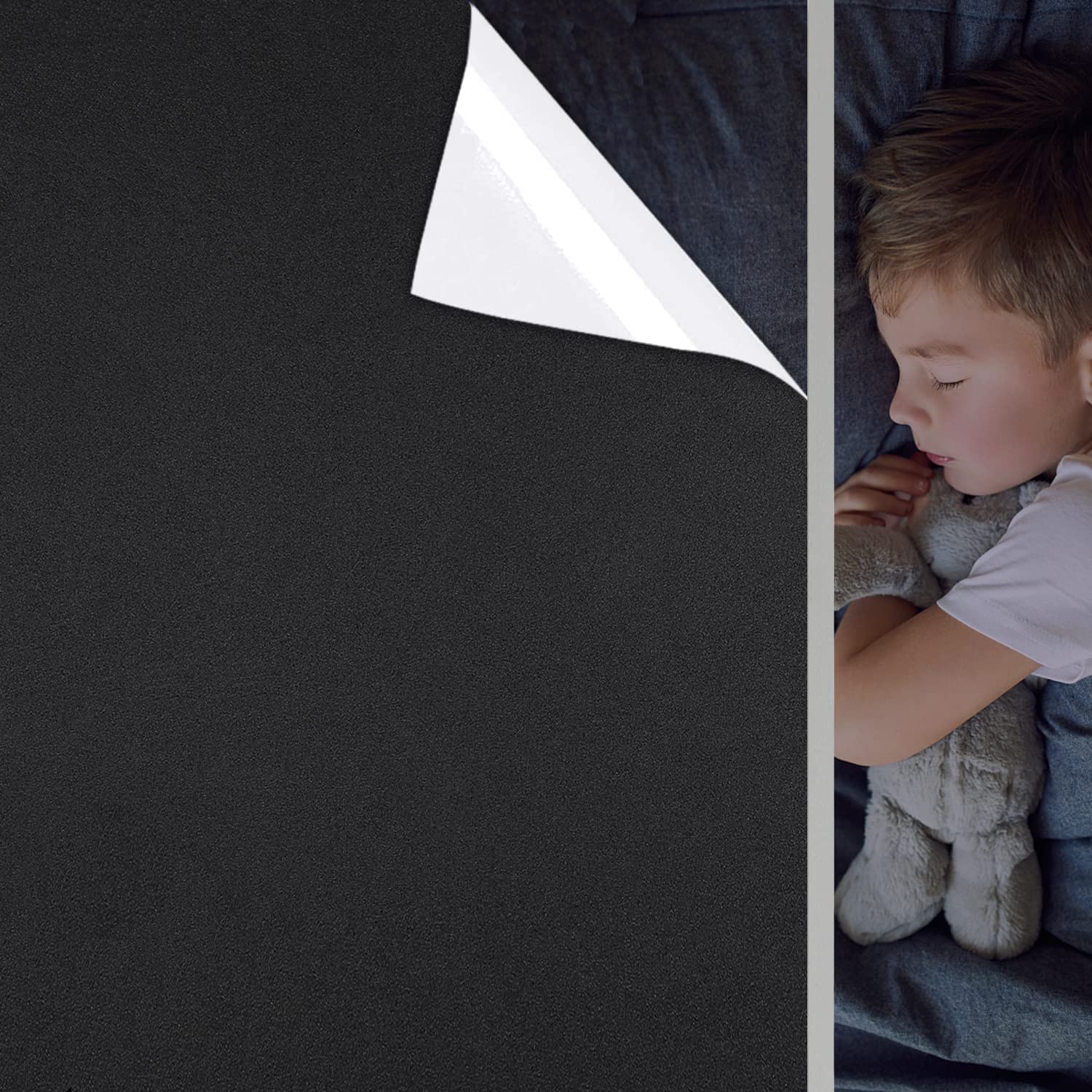 Amazon.com: WochiTV Blackout Window Film, 100% Light Blocking Non ...