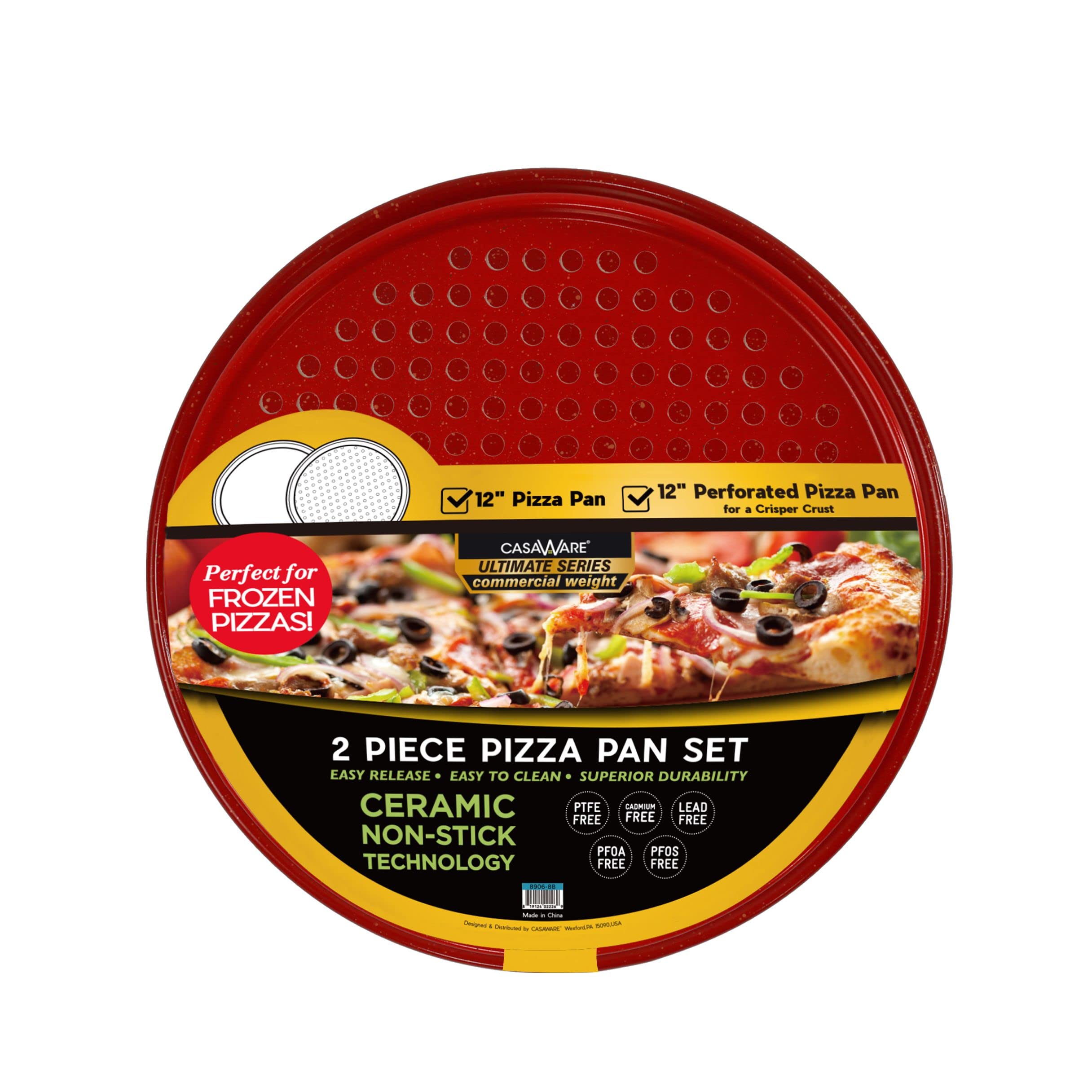 Snapklik.com : casaWare 2pc 12-inch Ultimate Pizza Pan Set, Nonstick ...