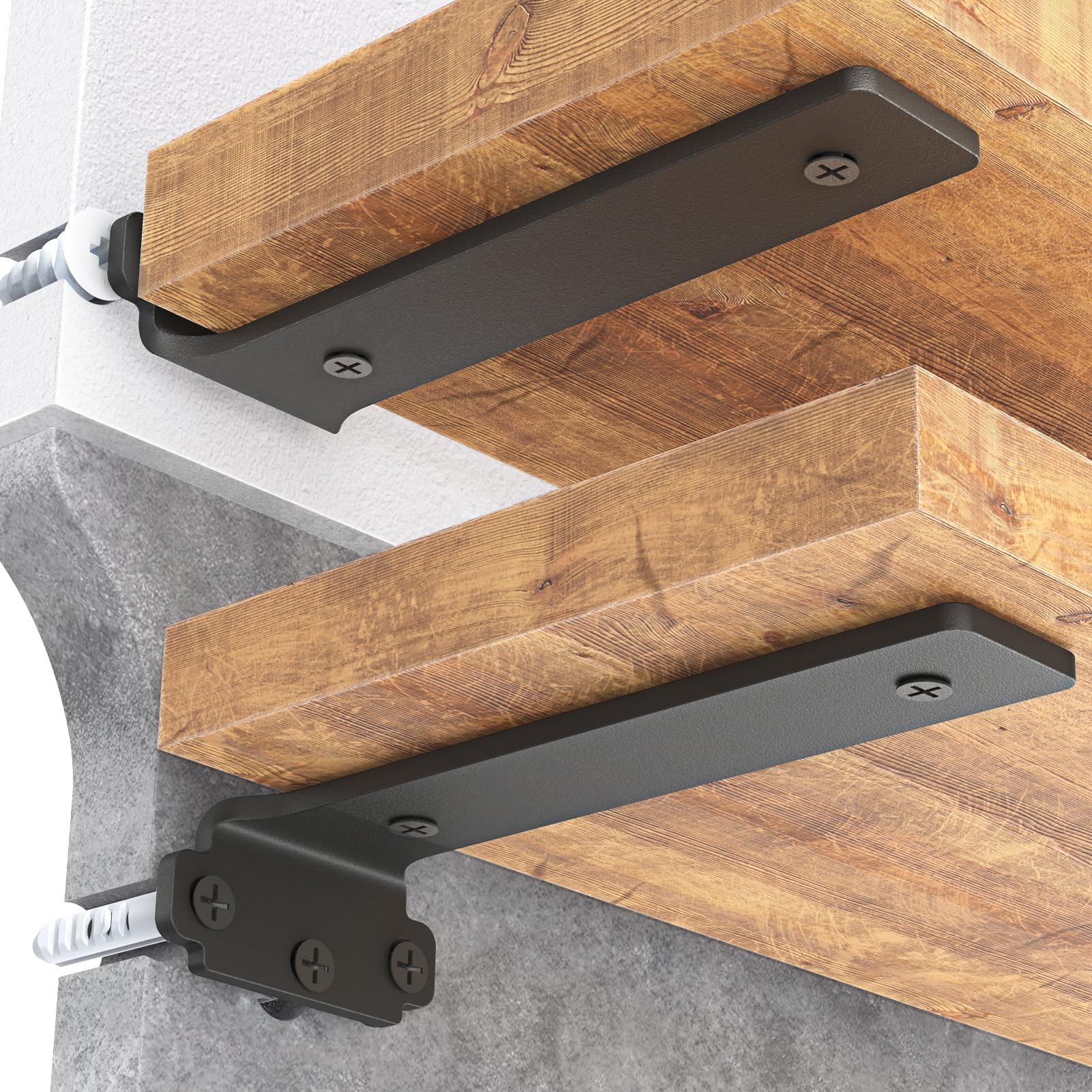 Amazon.com: Goovilla Shelf Brackets 4 Inch, 6 Pack Floating Shelf ...