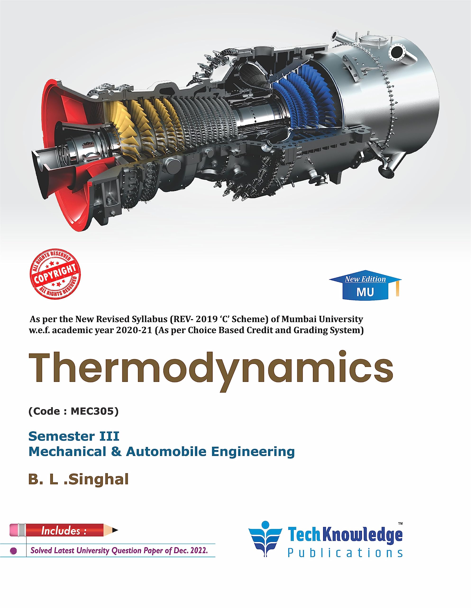 Thermodynamics For Mumbai University B.E. Mechanical & Automobile Engineering Sem 3 : B. L ...
