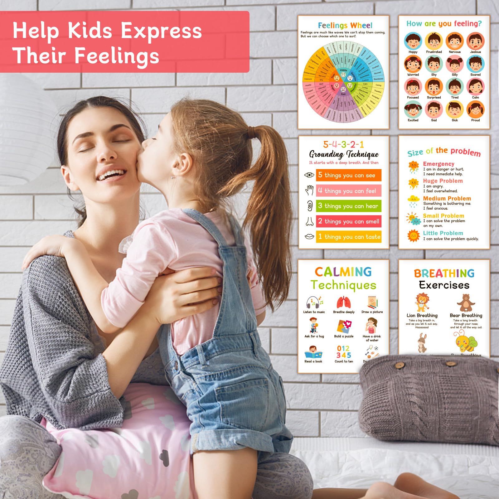 Snapklik.com : 9 Calming Corner Posters, Feelings Chart For Kids, Calm ...