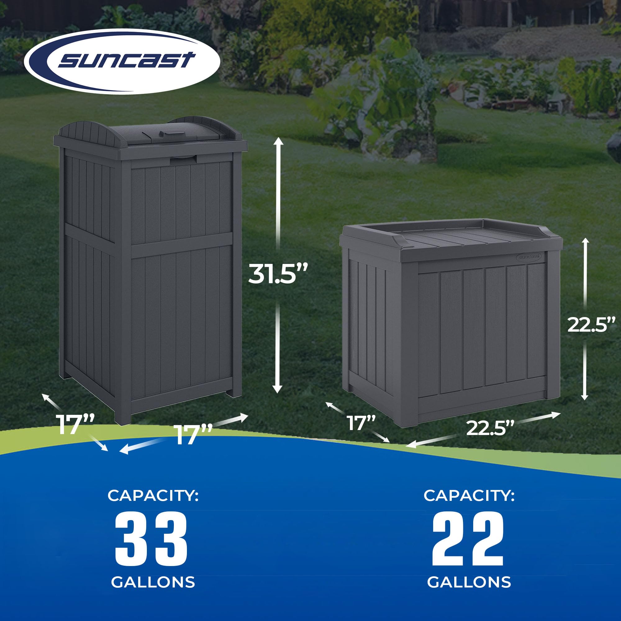 Snapklik.com : Suncast 22-Gallon Outdoor Patio Backyard Deck Box ...