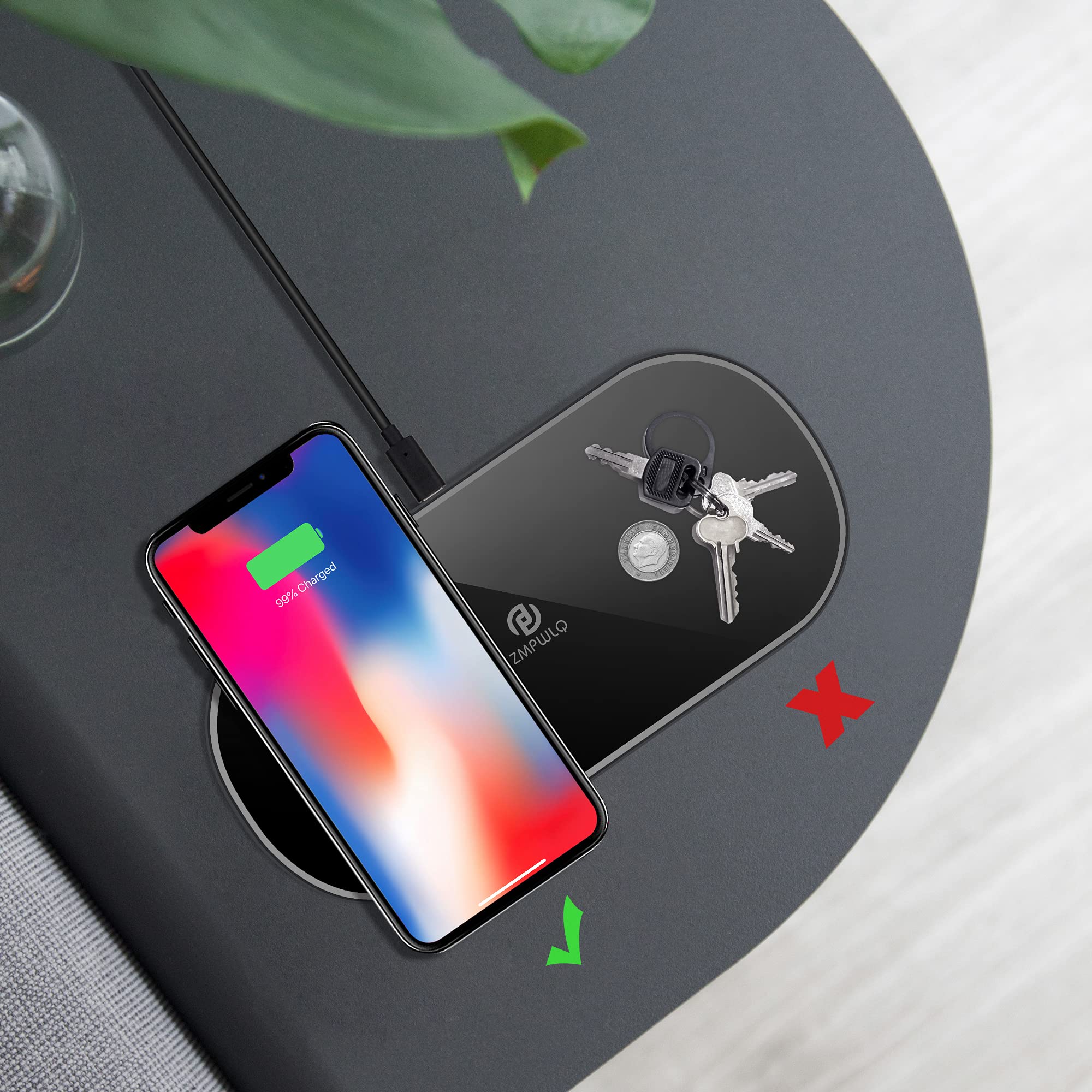 Dual Wireless Charging Mat Fast Wireless Charger iPhone Wireless ...