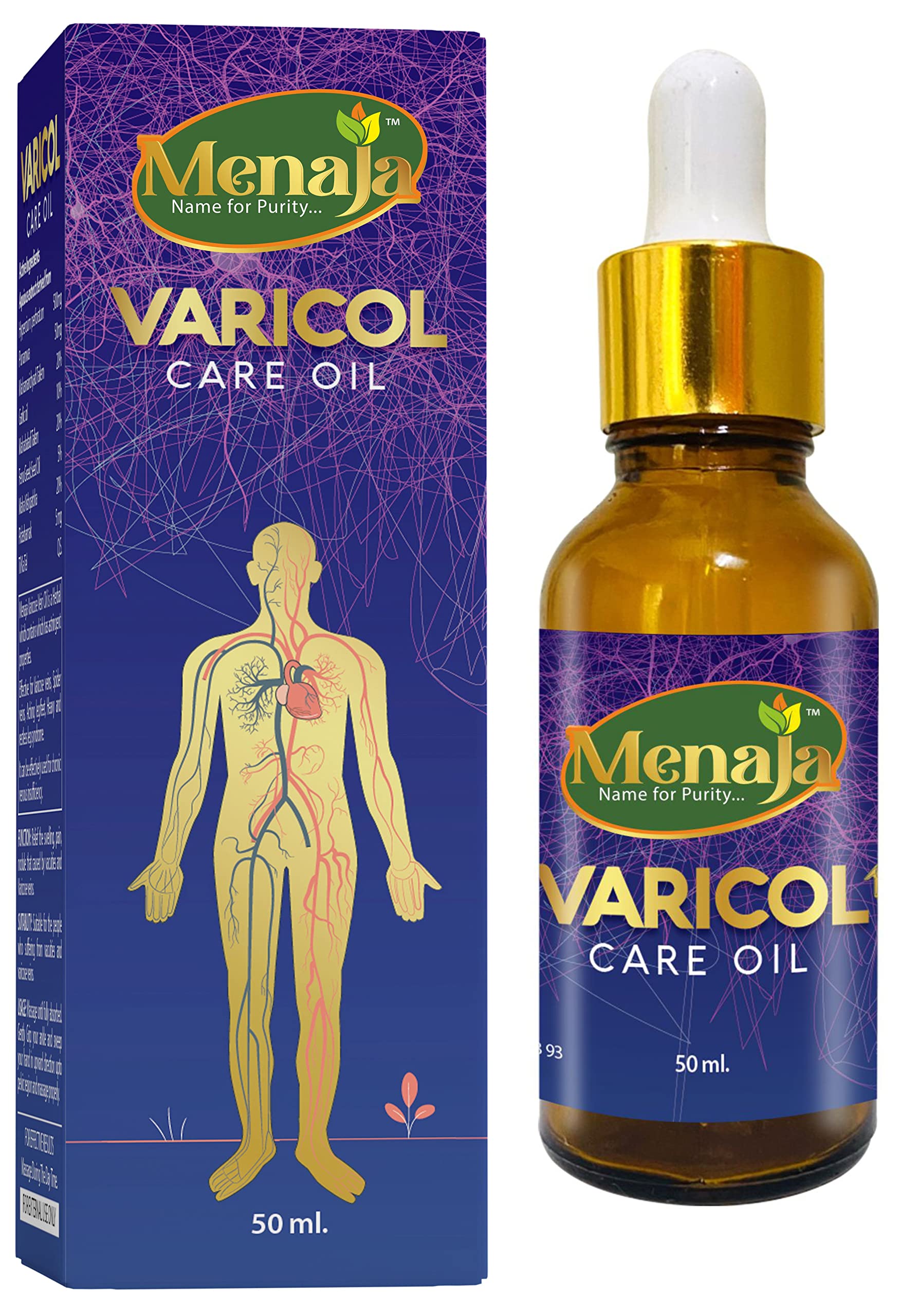 Menaja Varicol Care Oil Ortho Vedic Oil Ayurvedic Oil Joint ...